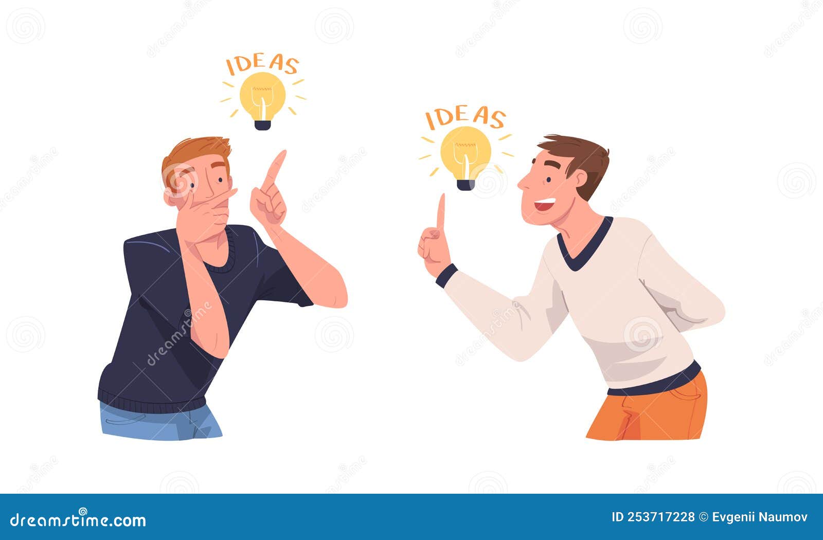 Businessman with Light Bulbs Set. Idea Generation, Brainstorming ...