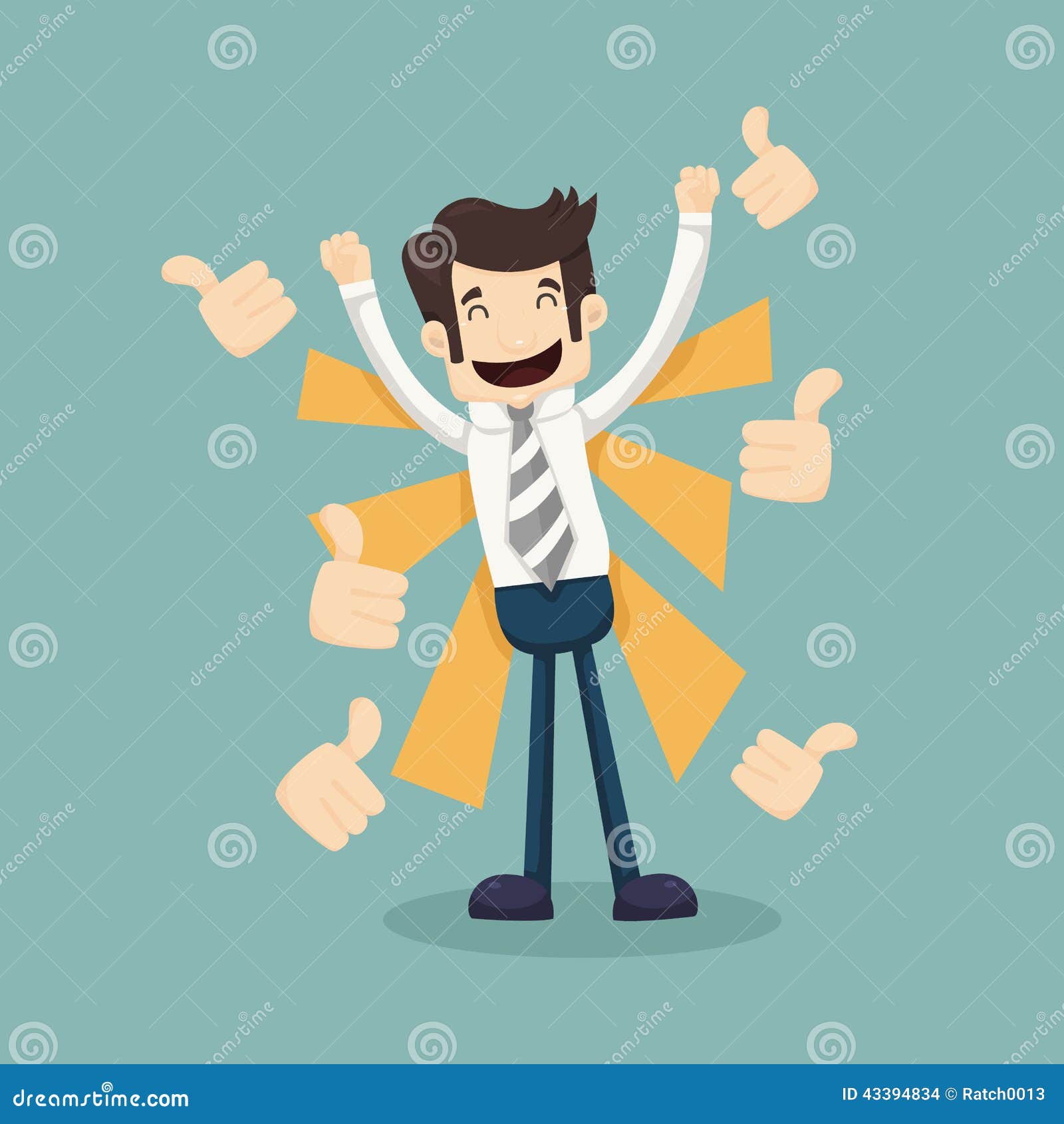 Businessman Praising His Female Colleague For Doing A Good Job. Concept ...