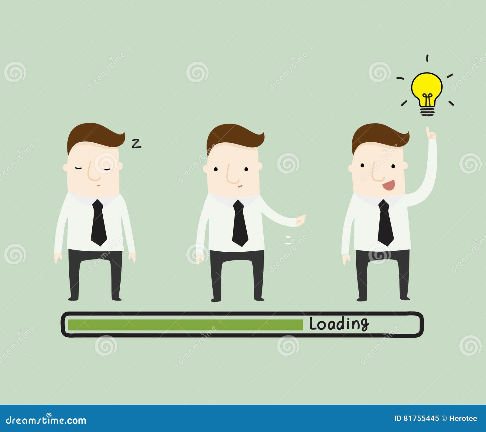Businessman loading stock vector. Illustration of light - 81755445