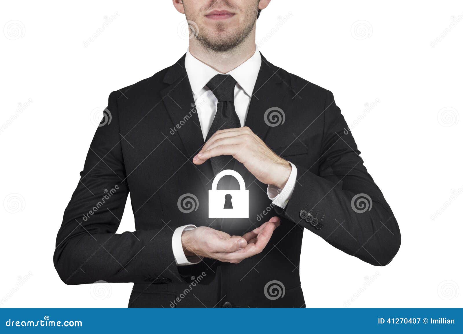 Businessman lock security stock image. Image of industry - 41270407