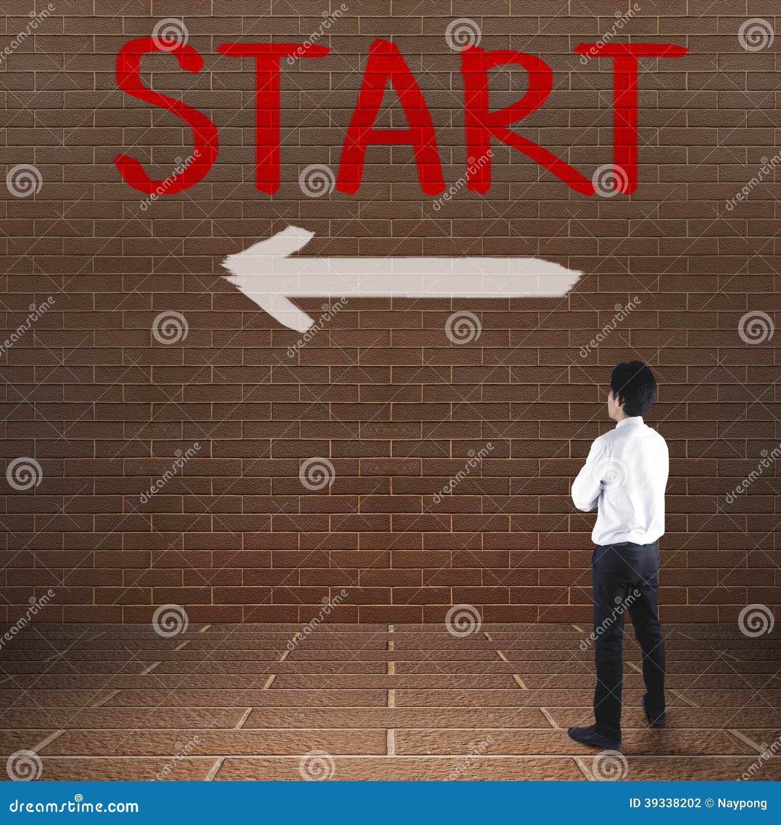 Businessman Looking at Arrows Stock Photo - Image of problem, goal ...