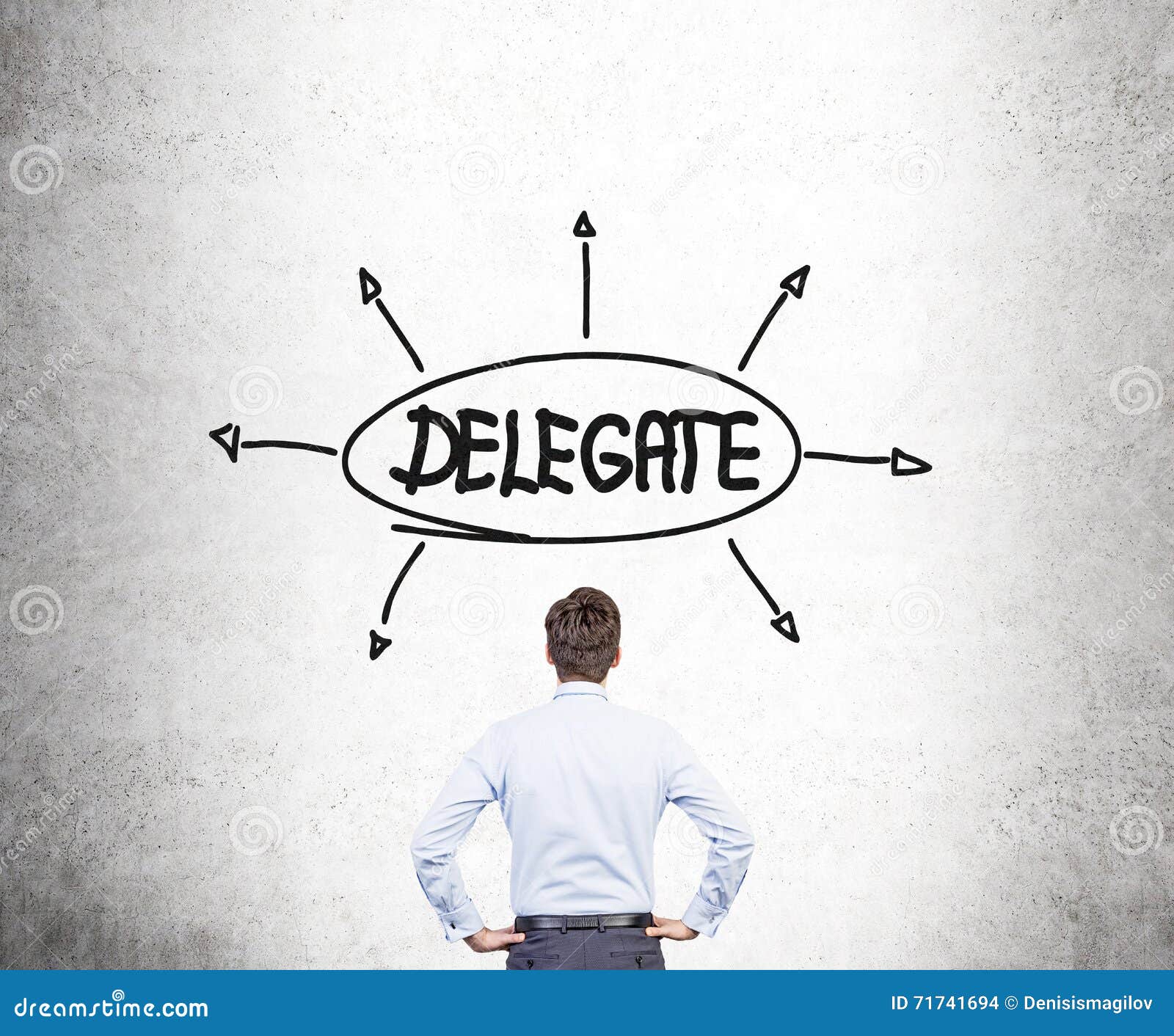 Businessman Looking at Delegate Sketch Stock Photo - Image of effective ...