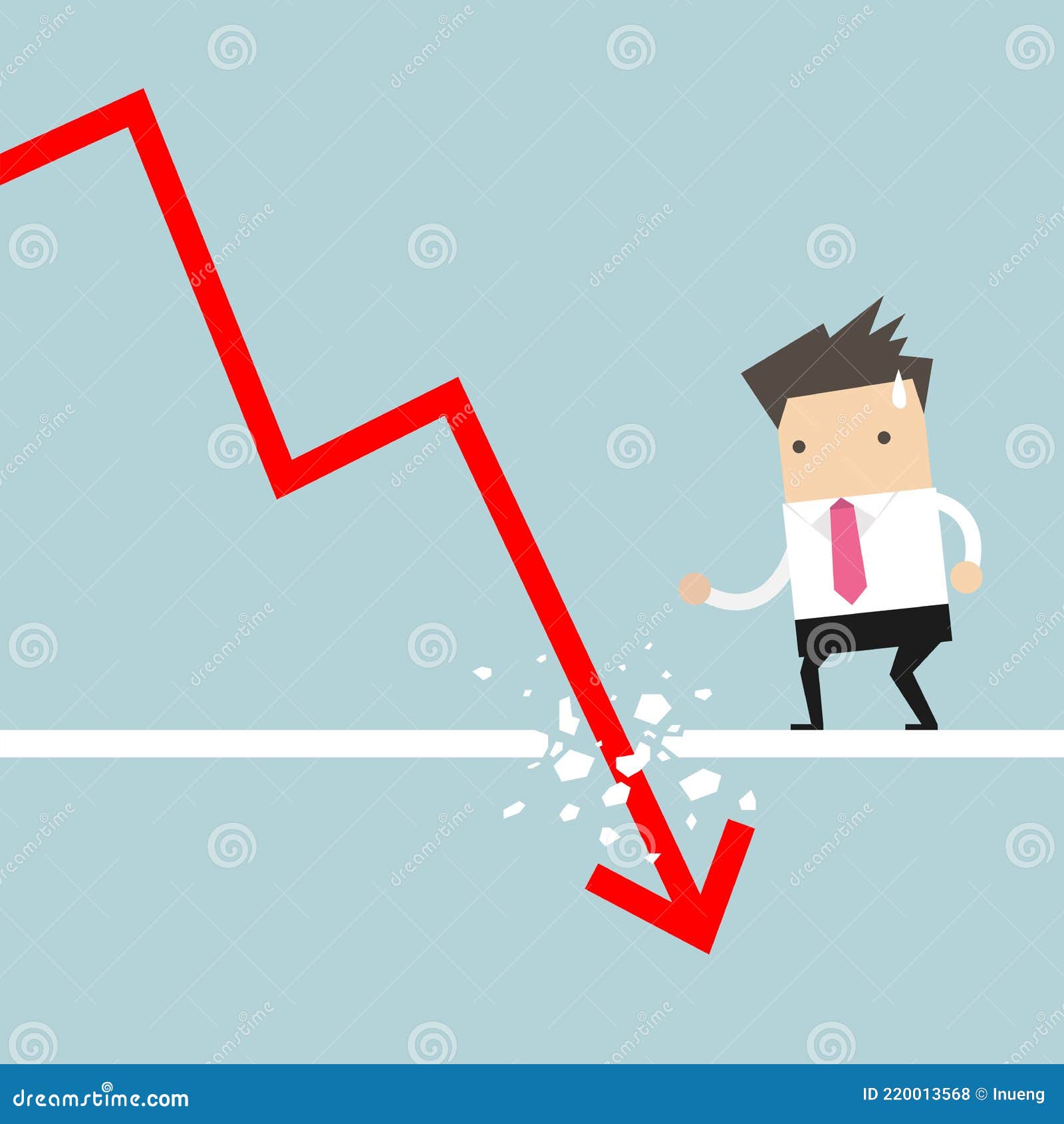 Economic Collapse Definition . Looking Down At The Falling Arrow Vector ...