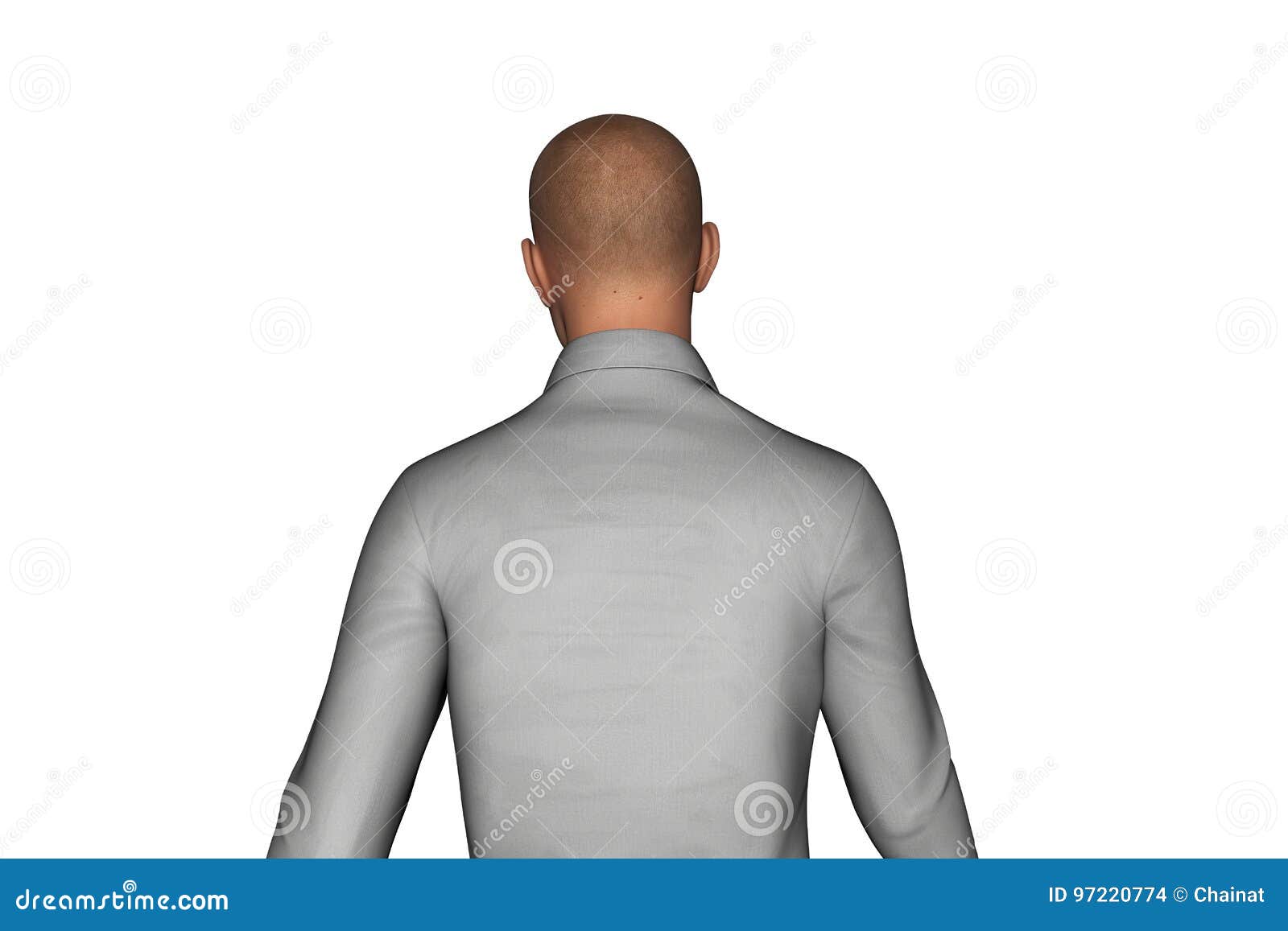 Businessman Looking Forward Stock Illustration - Illustration of white ...