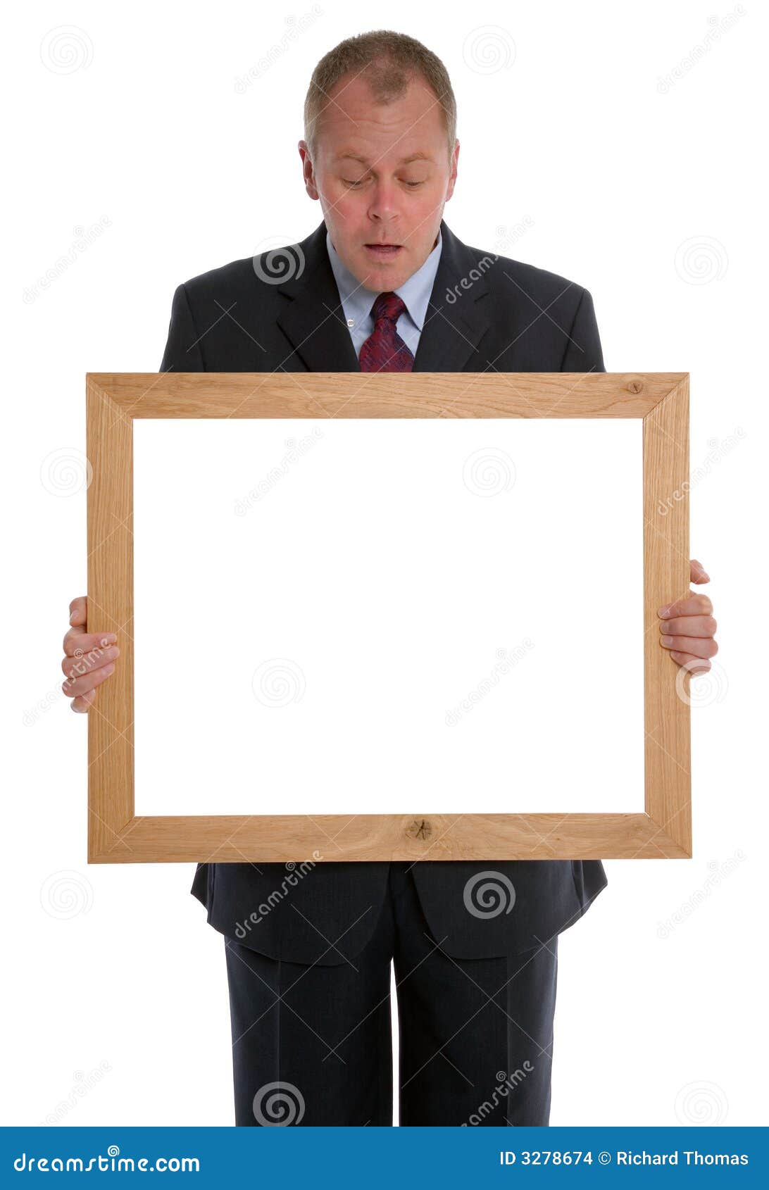 Businessman Looking into Frame Stock Photo - Image of businessman ...