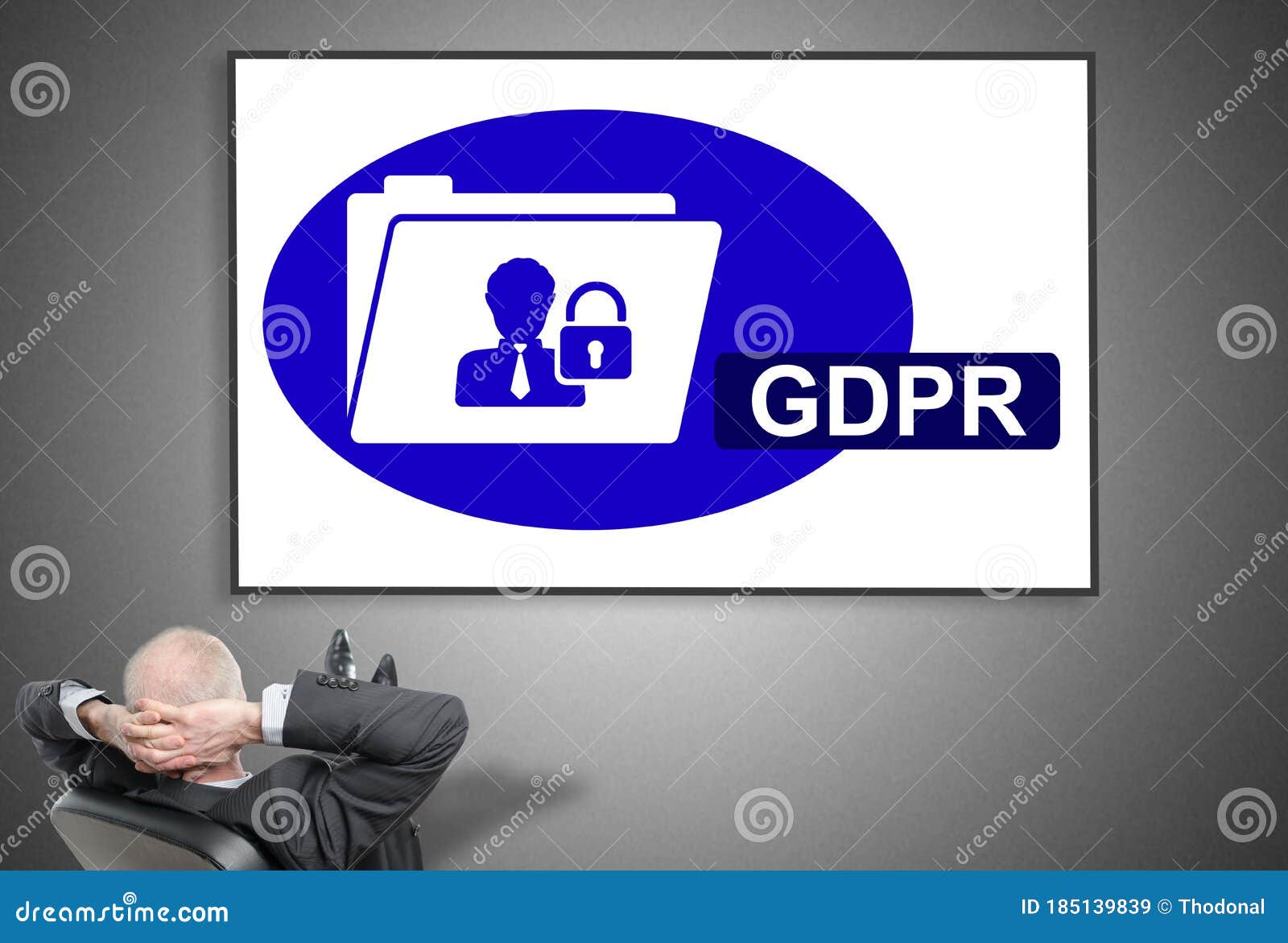Businessman Looking at Gdpr Concept Stock Image - Image of privacy ...