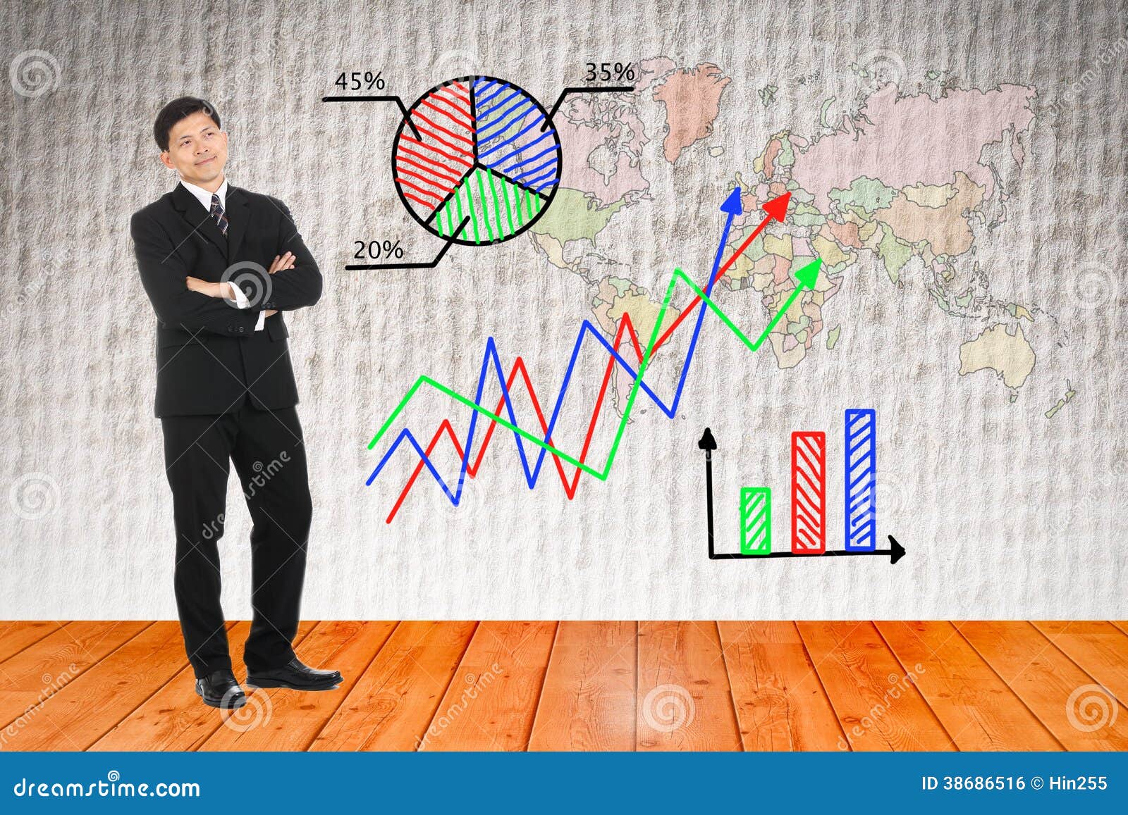 Businessman Looking Graph Business Stock Photo - Image of growing ...