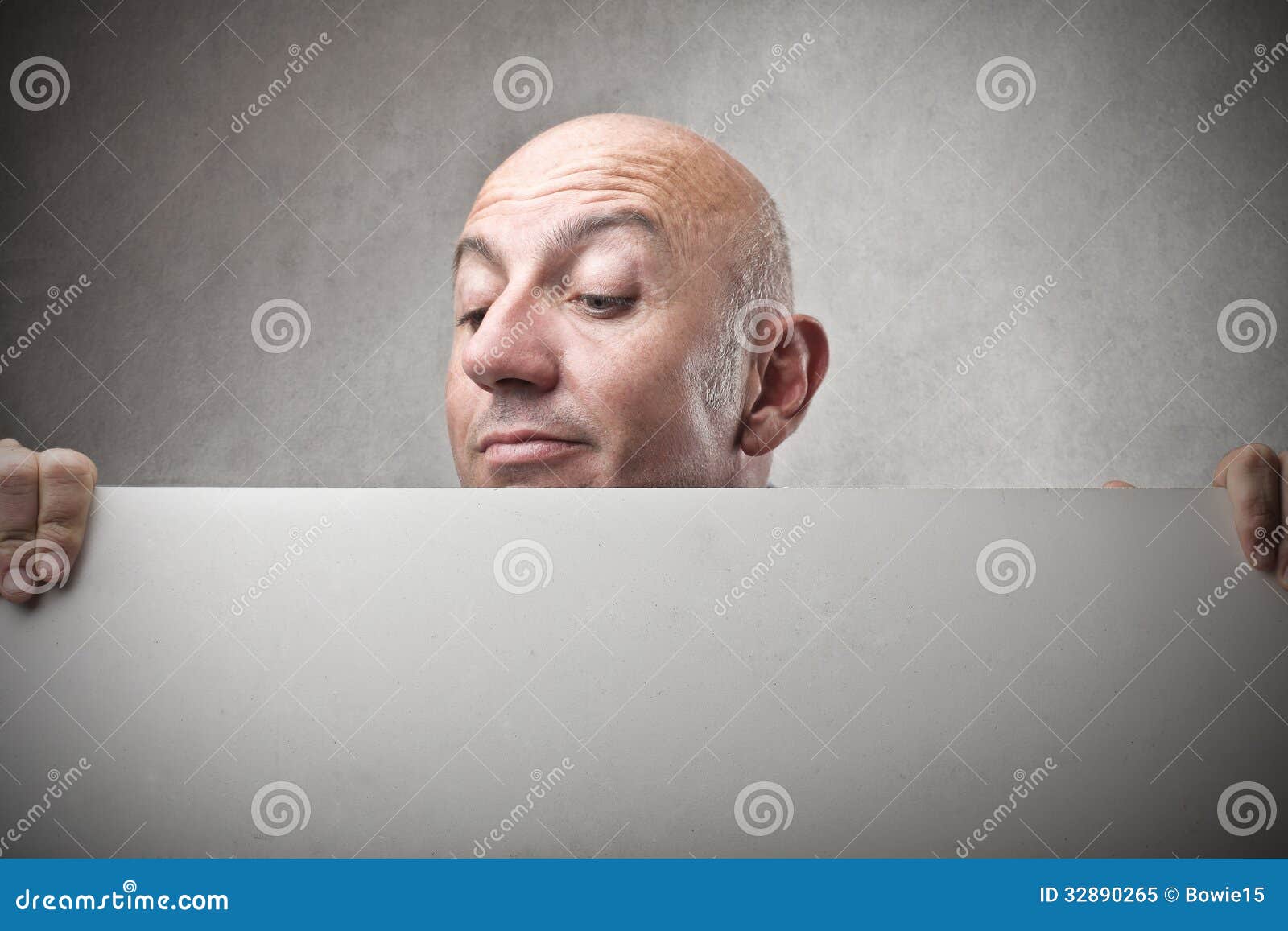 Businessman Looking at His Paper Stock Image - Image of cartel, finger ...