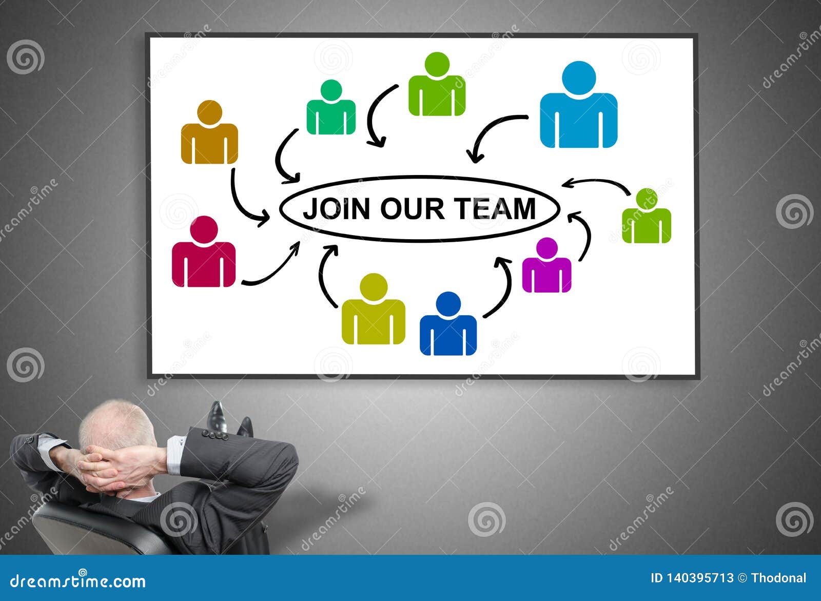 Businessman Looking at Join Our Team Concept Stock Image - Image of ...
