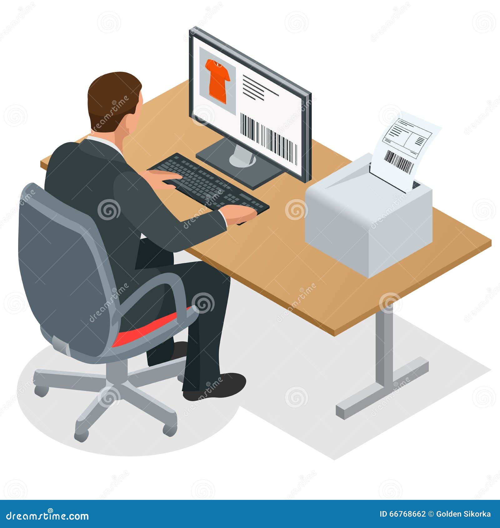 Businessman Looking at the Laptop Screen. Businessman at Work. Man ...