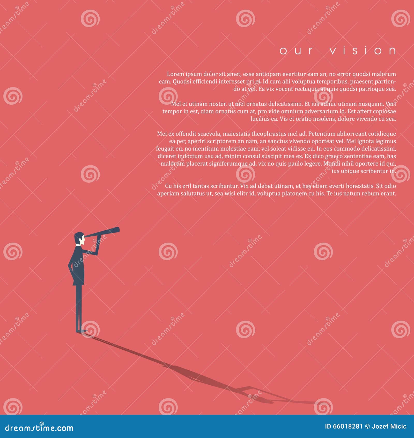 Businessman Looking through Monoculars As a Symbol of Business Vision ...