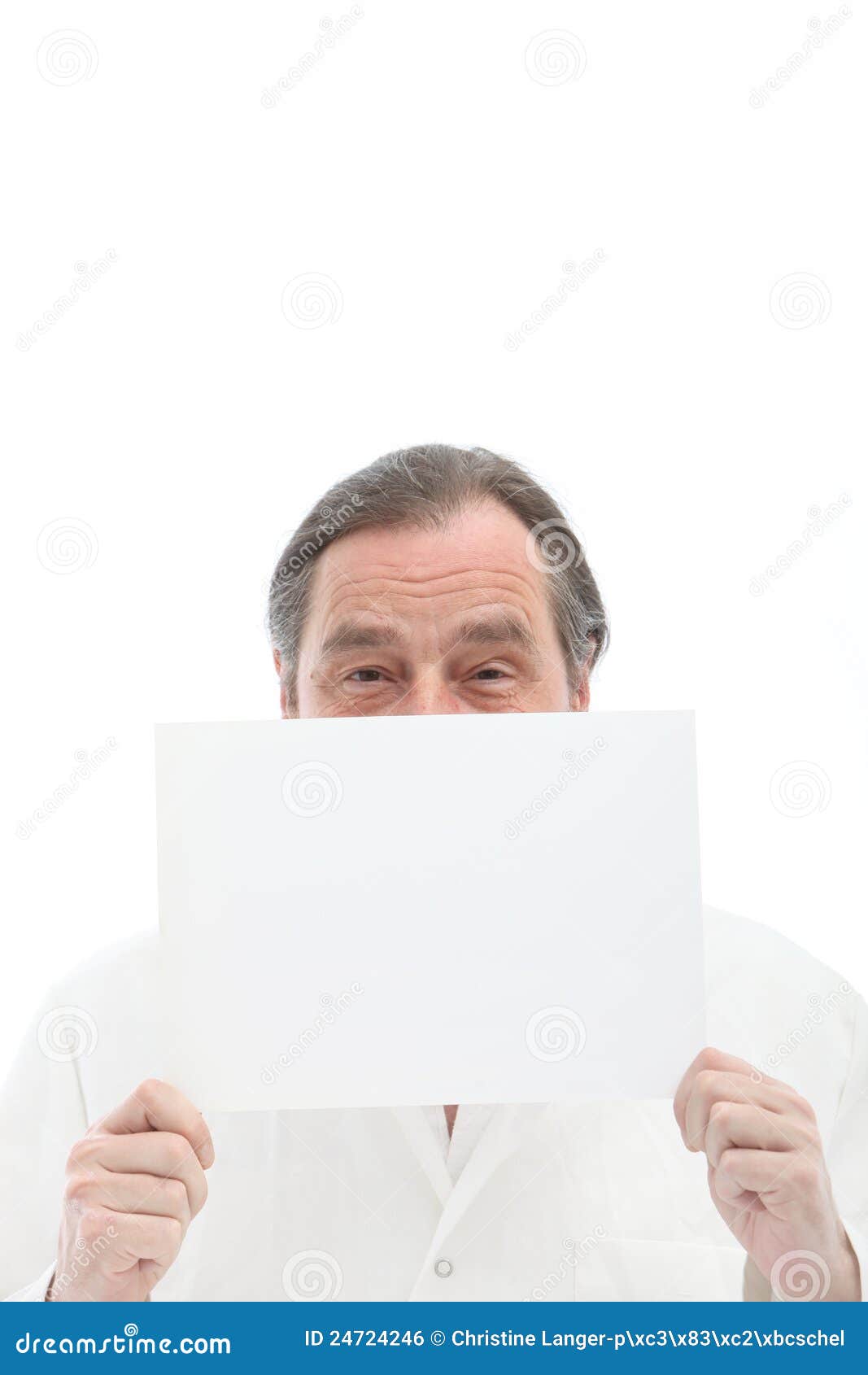 Businessman Looking Over the Top of Your Message Stock Photo - Image of ...
