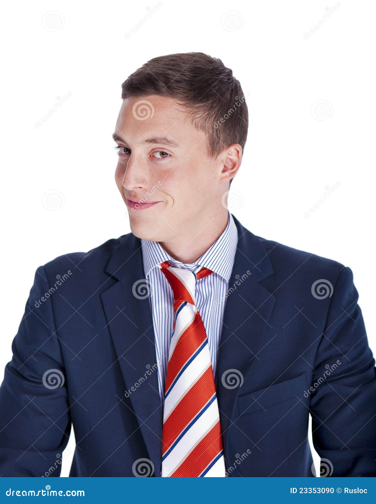 Businessman looking sly stock photo. Image of blue, busy - 23353090