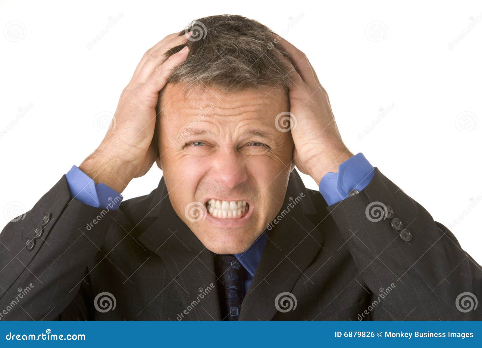 Businessman Looking Stressed Stock Photo - Image of pressure, aged: 6879826