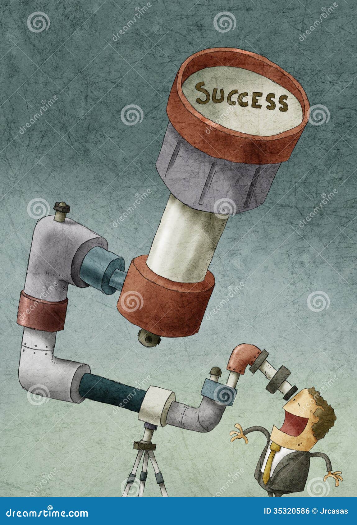 Businessman Looking for Success Stock Illustration - Illustration of ...