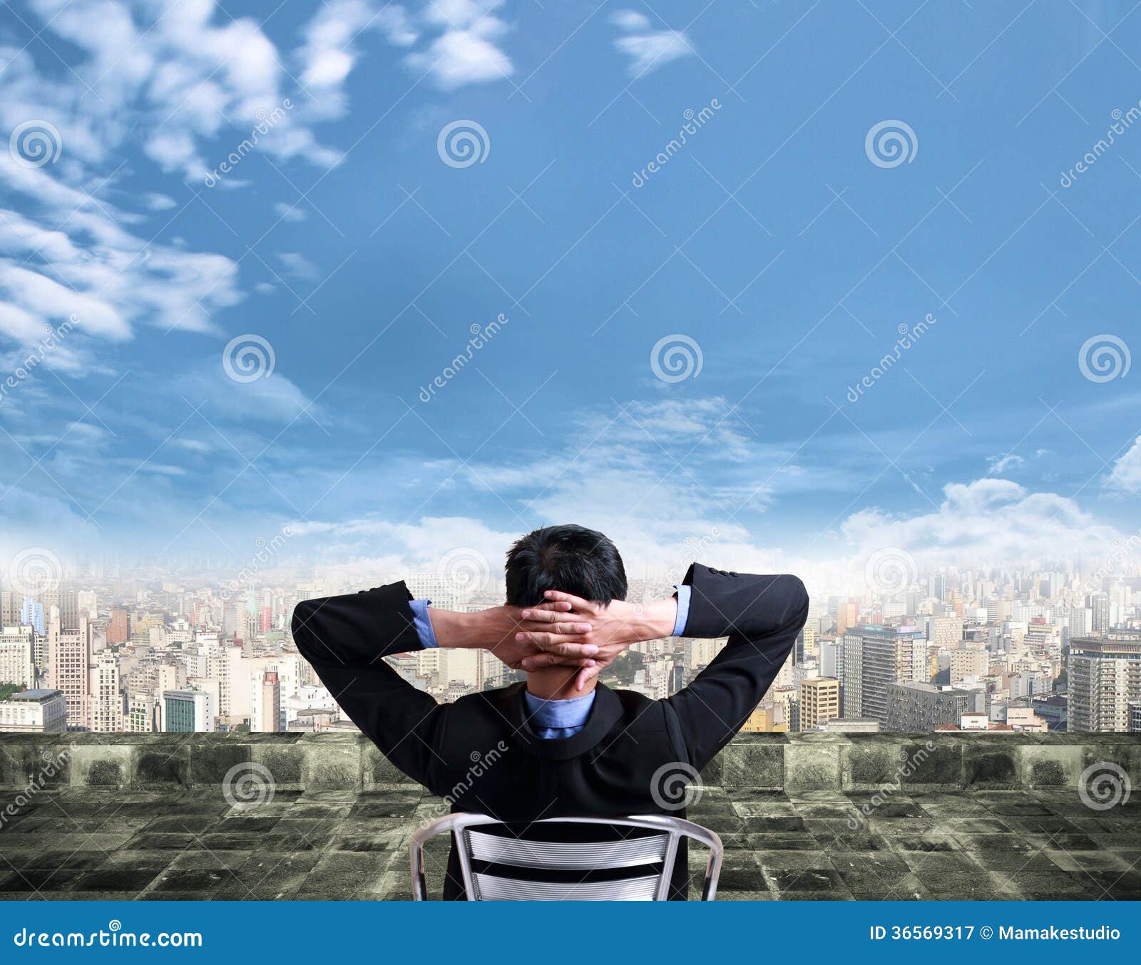 Businessman Looking Success To the Future Stock Image - Image of ...