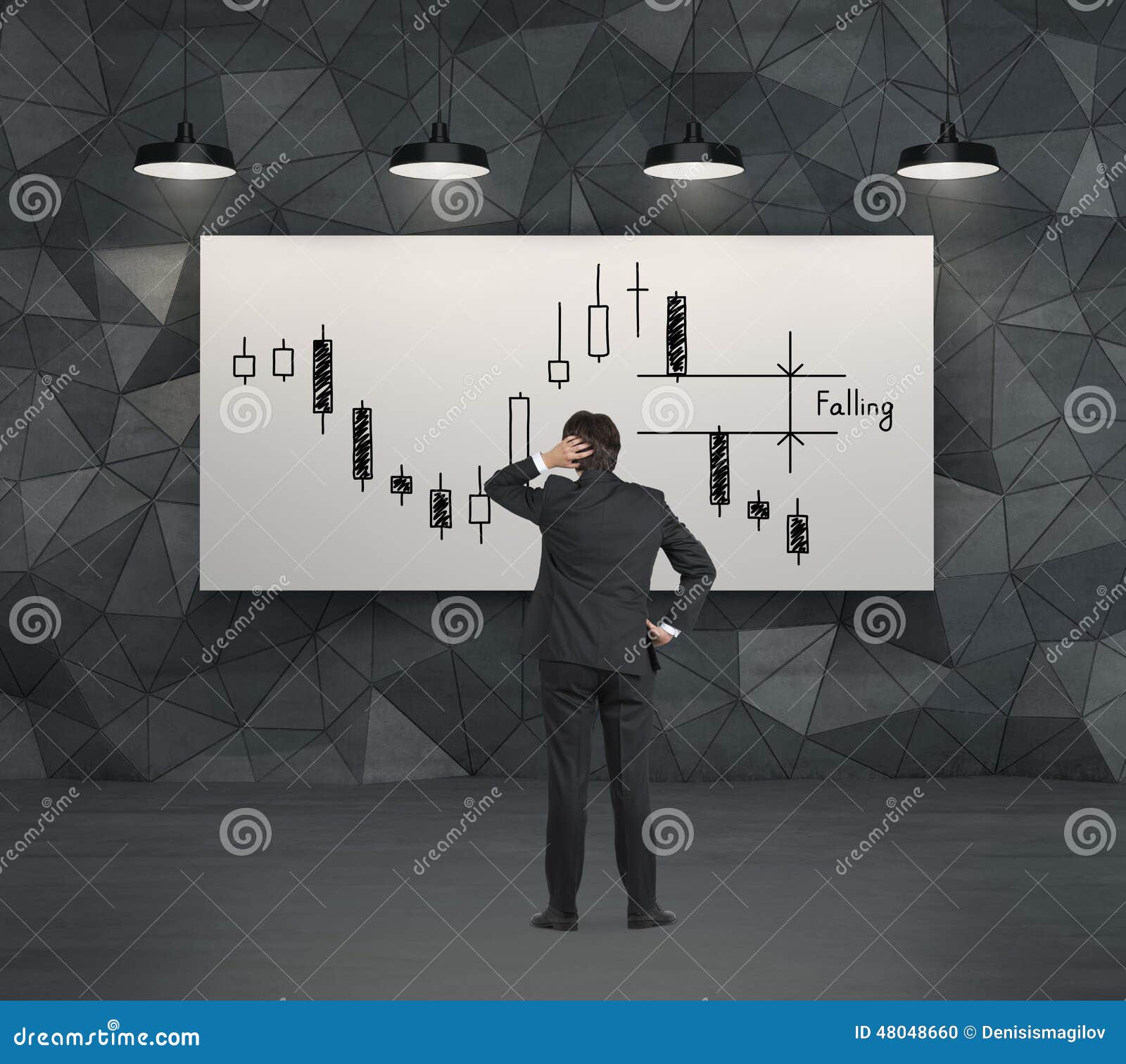 Businessman Looking To Chart Stock Photo - Image of investment ...