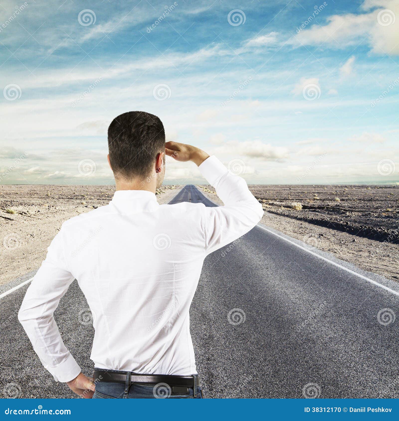 Businessman Looking To Horizon Stock Photo - Image of safari, executive ...