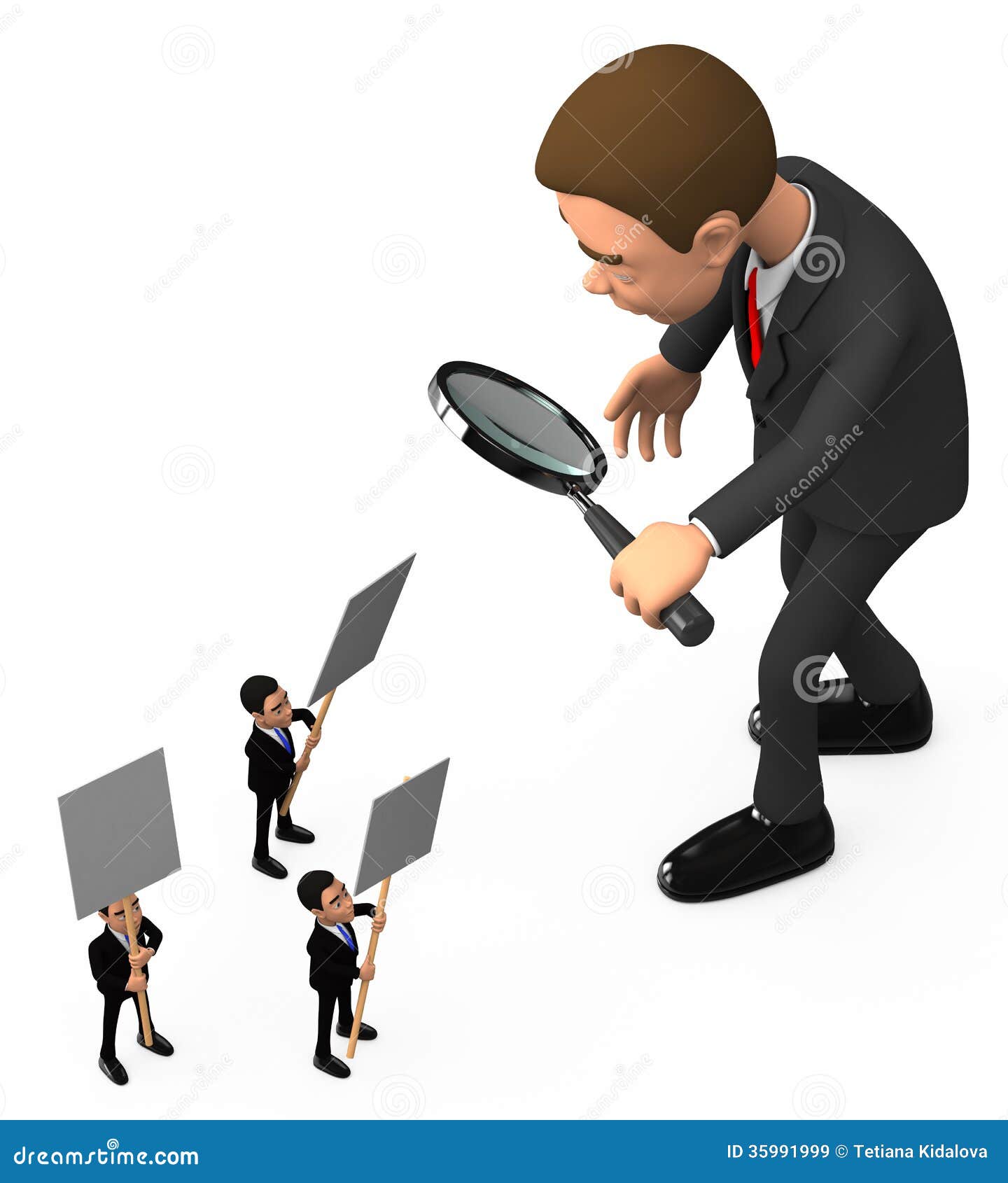 Businessman Looking To Strike Stock Illustration - Illustration of ...
