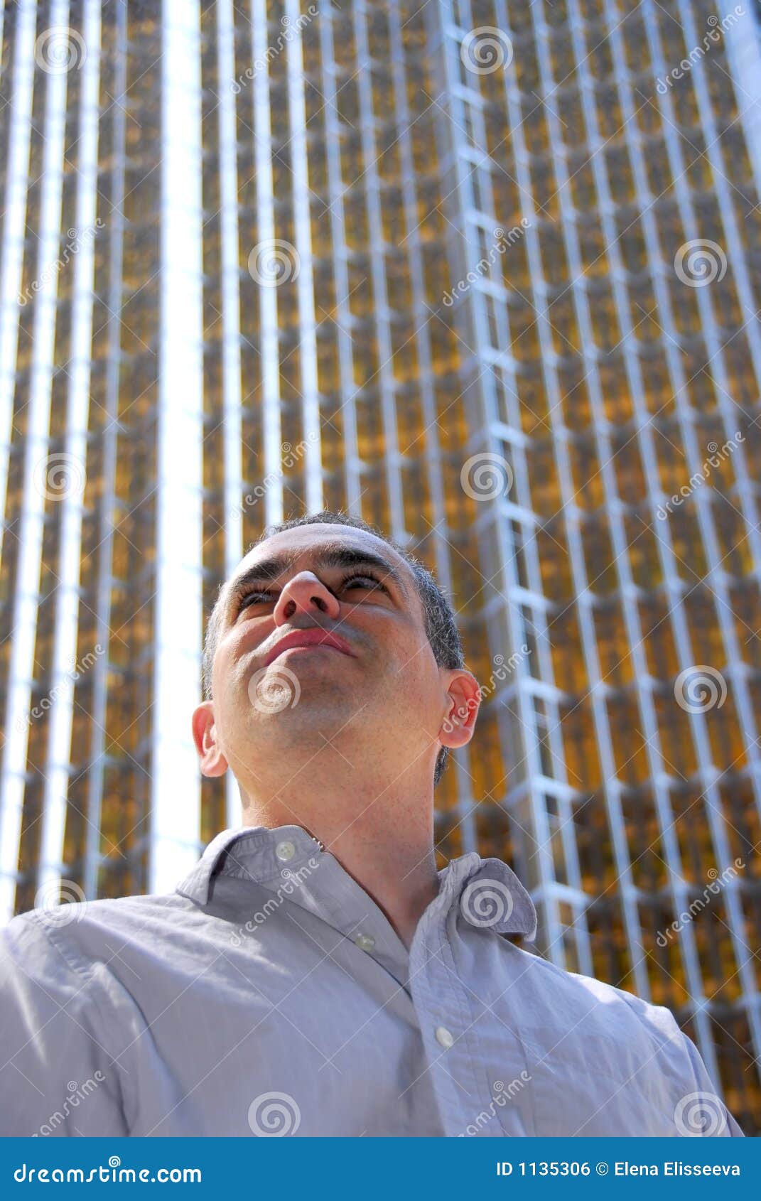 Businessman looking up stock photo. Image of corporation - 1135306
