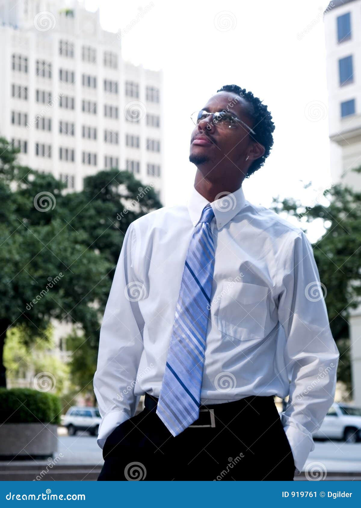 Businessman looking up stock image. Image of employee, person - 919761