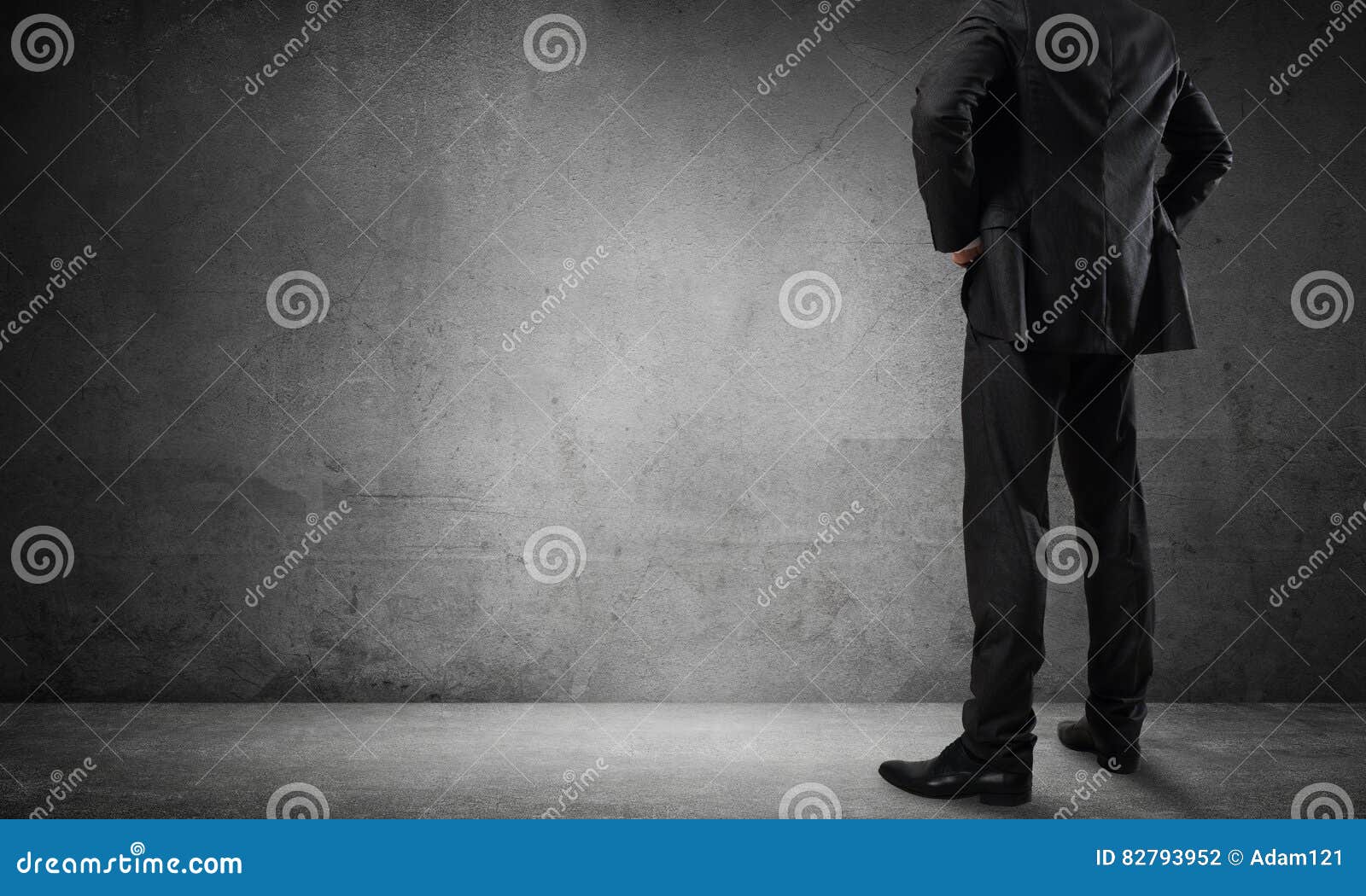 Businessman Looking at Wall Stock Photo - Image of cement, back: 82793952
