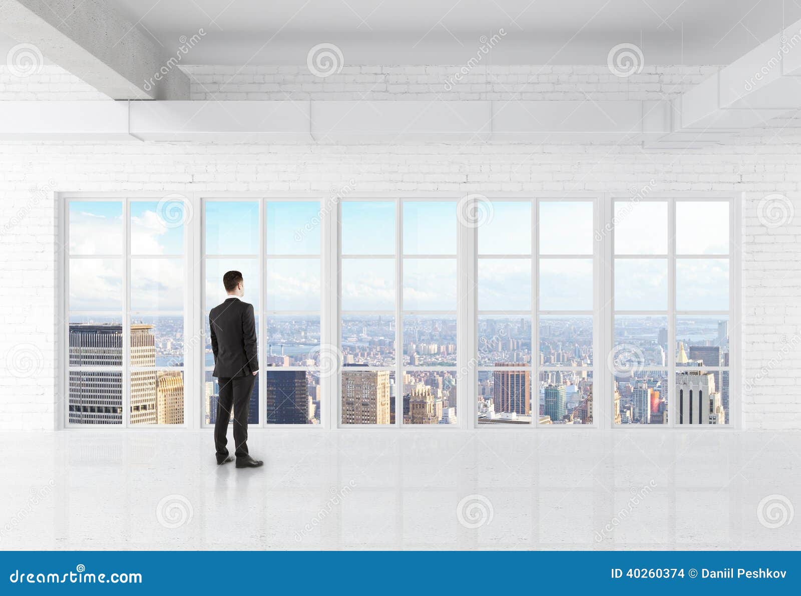 Businessman Looking at Window Stock Photo - Image of entrepreneur, male ...