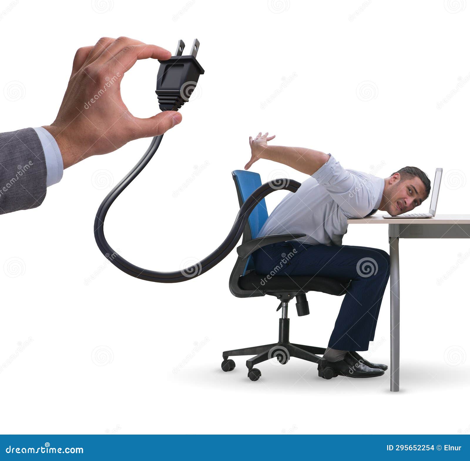 Businessman Losing Energy To Work Stock Photo - Image of exhausted ...