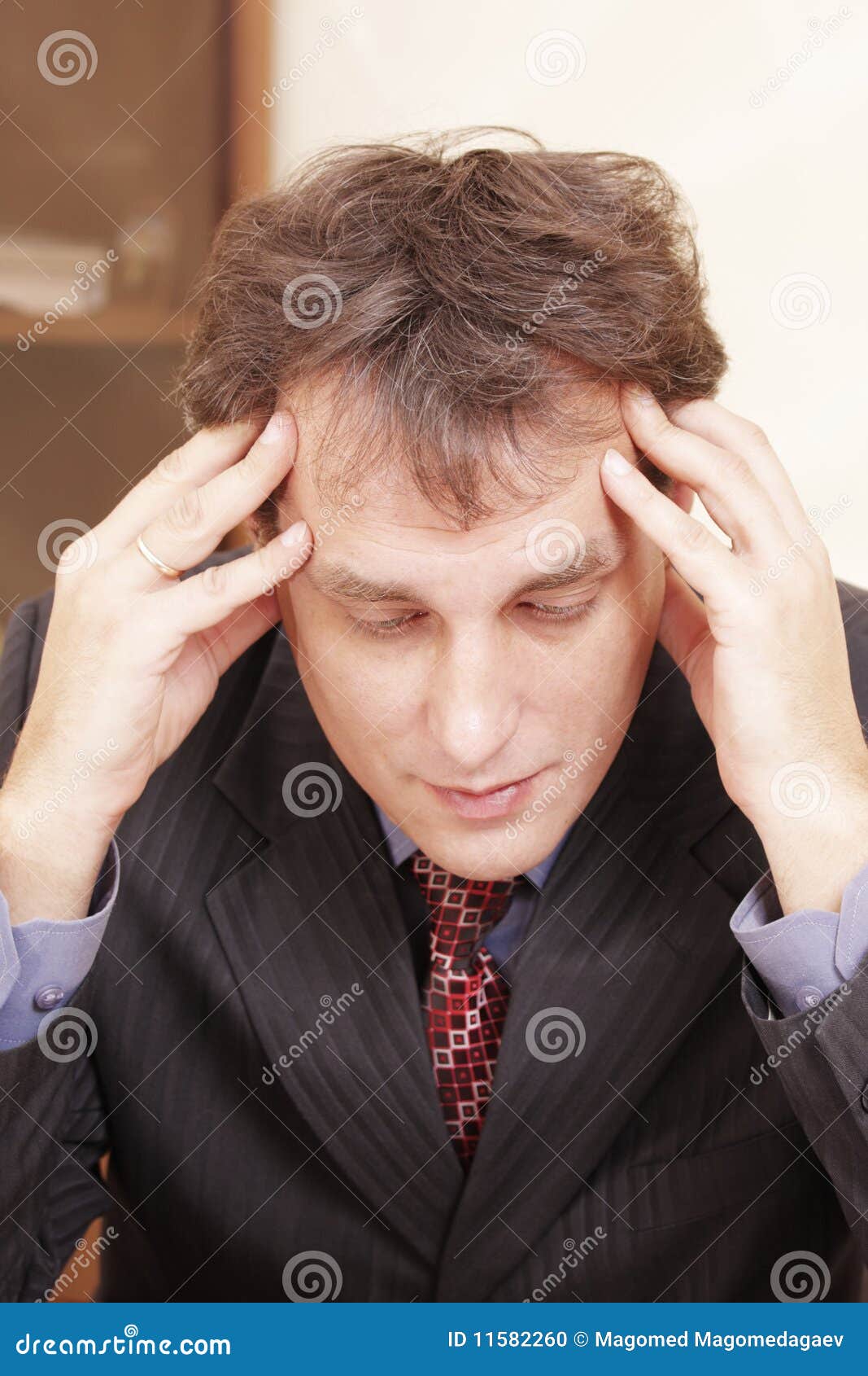 Businessman Lost in Thoughts Stock Photo - Image of professional ...