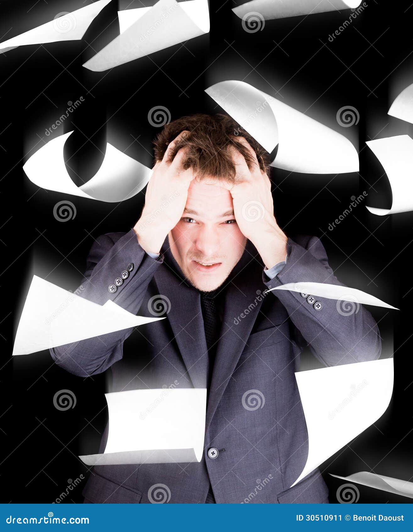 Businessman with a Lot of Problems Stock Image - Image of falling ...