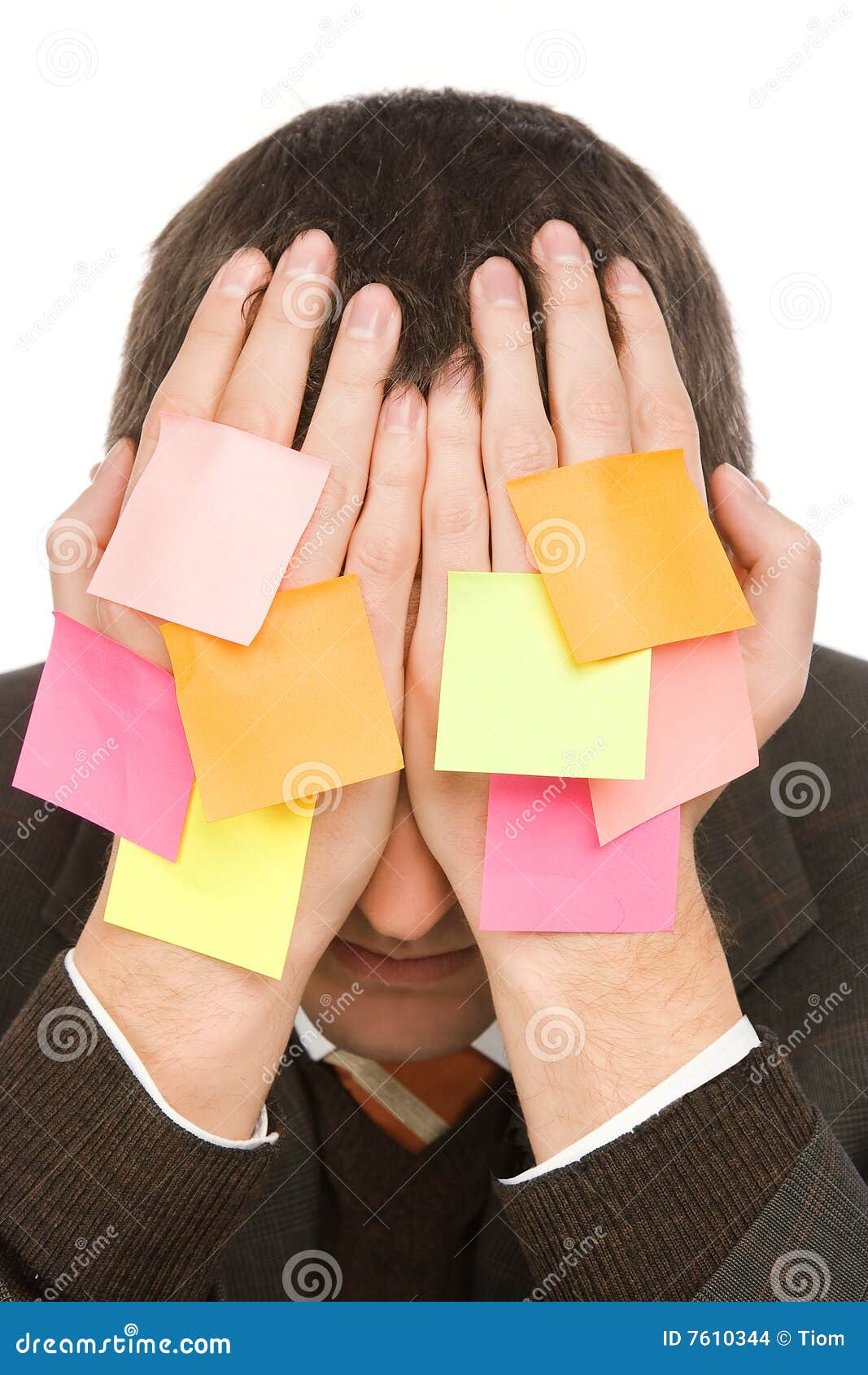 Businessman with Lot of Things To Do Stock Photo - Image of human ...