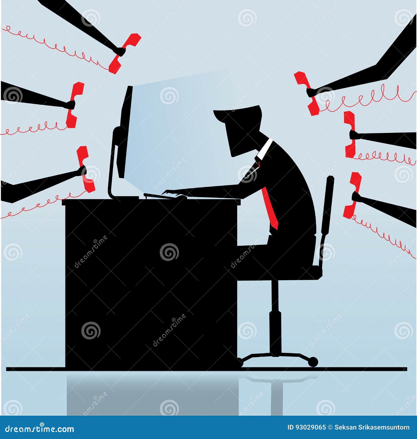 Businessman a Lot of Work Coming Stock Vector - Illustration of ...