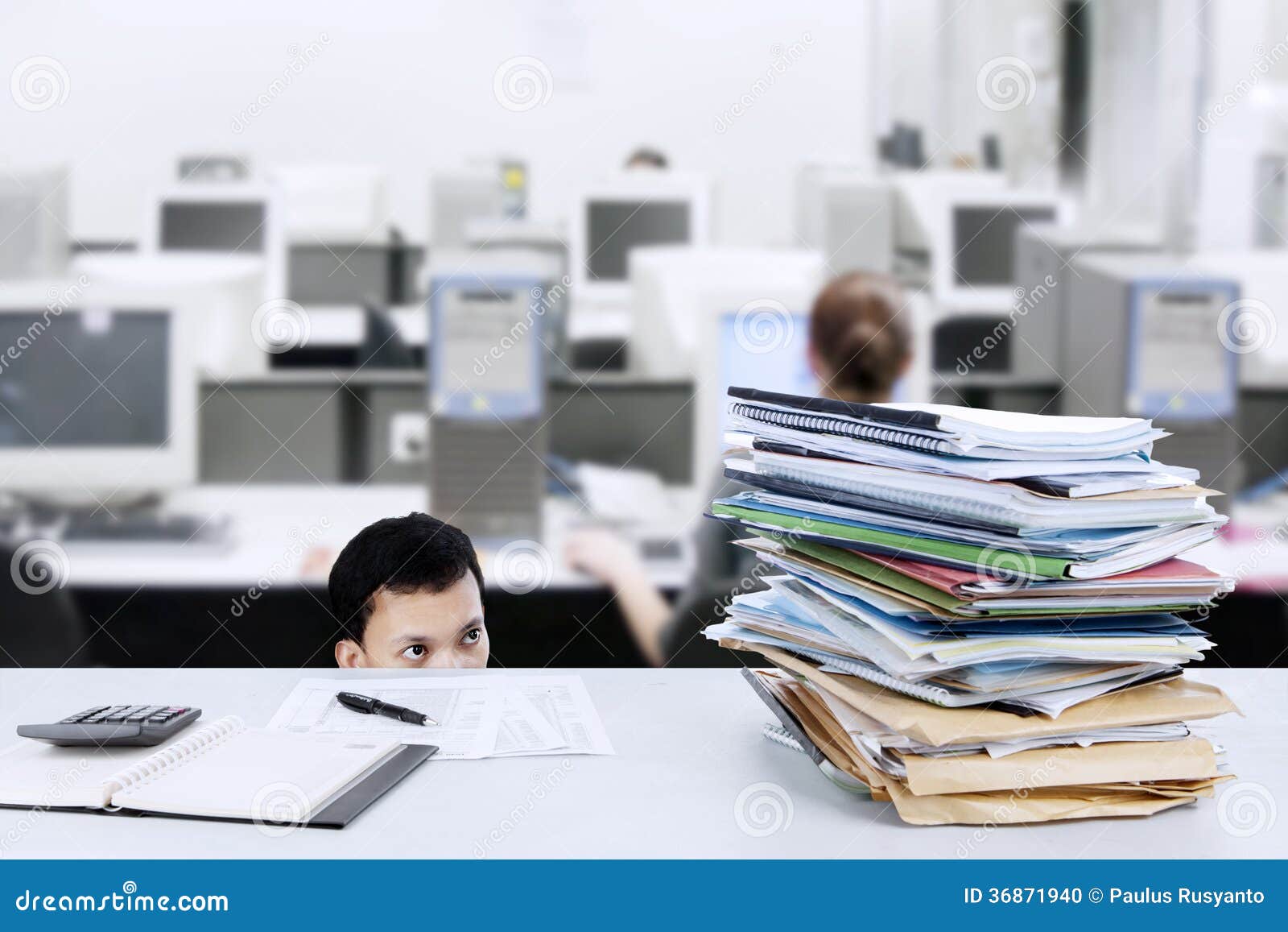 Businessman with Lots of Papers Stock Photo - Image of boss, document ...