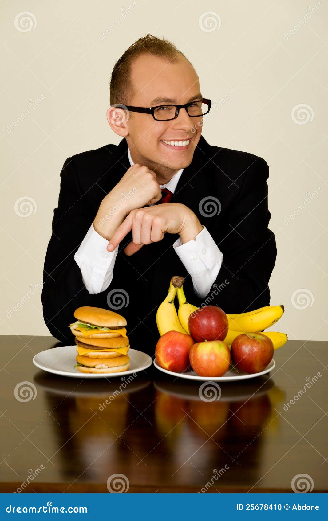 Businessman at lunch stock photo. Image of glasses, food - 25678410