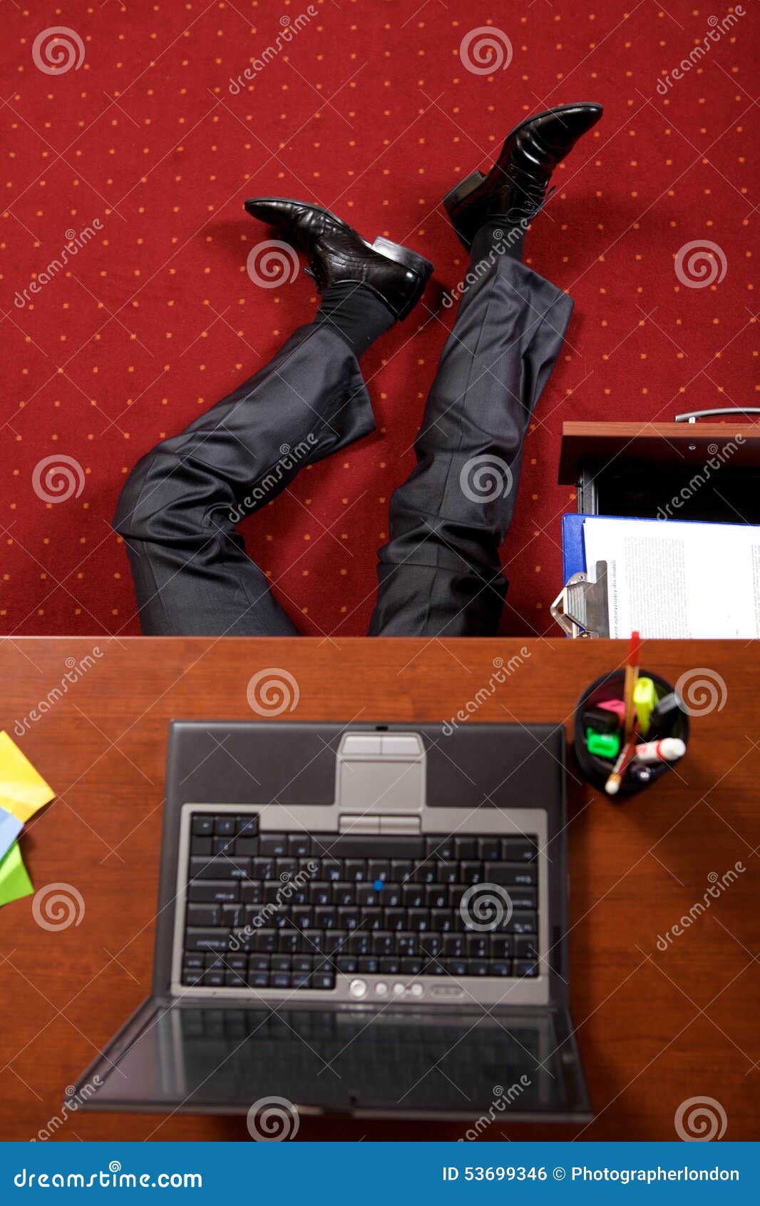 Businessman Lying in the Office Stock Photo - Image of unconscious ...