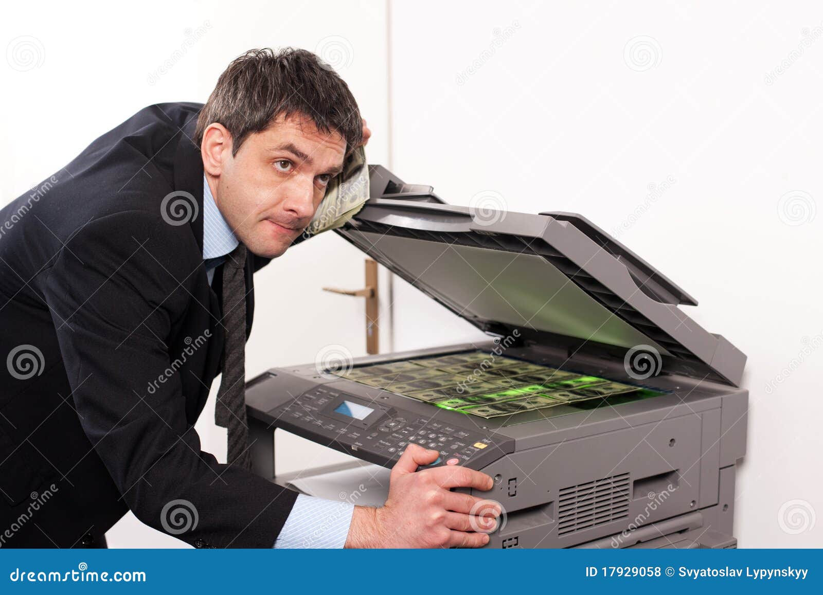 Copy Machine In Front Of Person