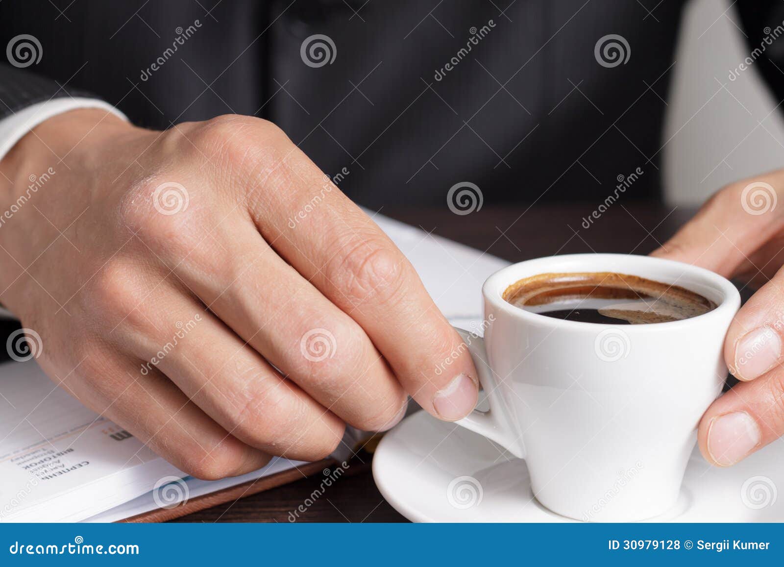 Businessman Makes Coffee Break Stock Photo - Image of coffee, black ... Businessman Makes Coffee Break Stock Photo - Image of coffee, black ...