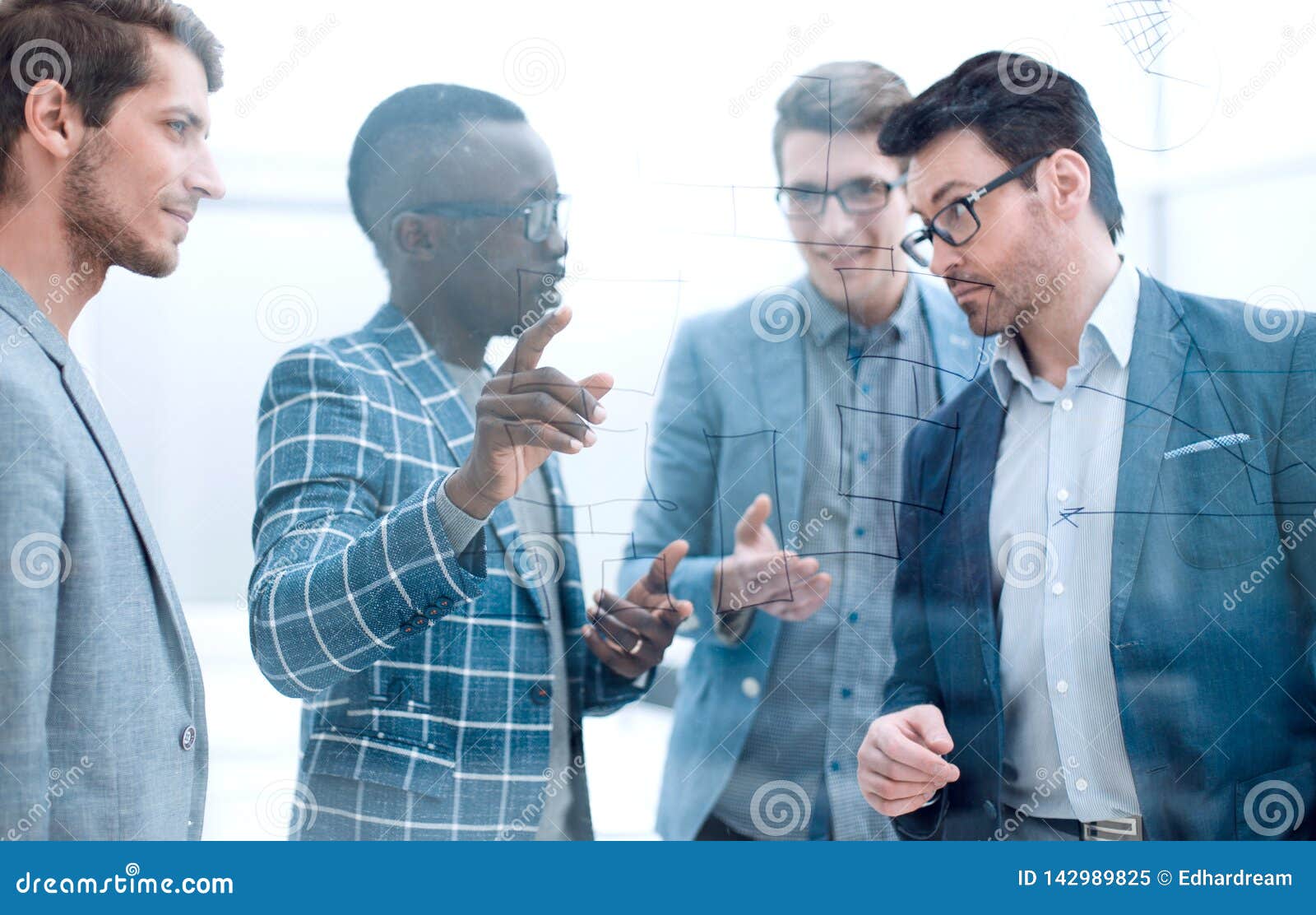 Businessman Makes a Presentation for Business Partners Stock Image ...