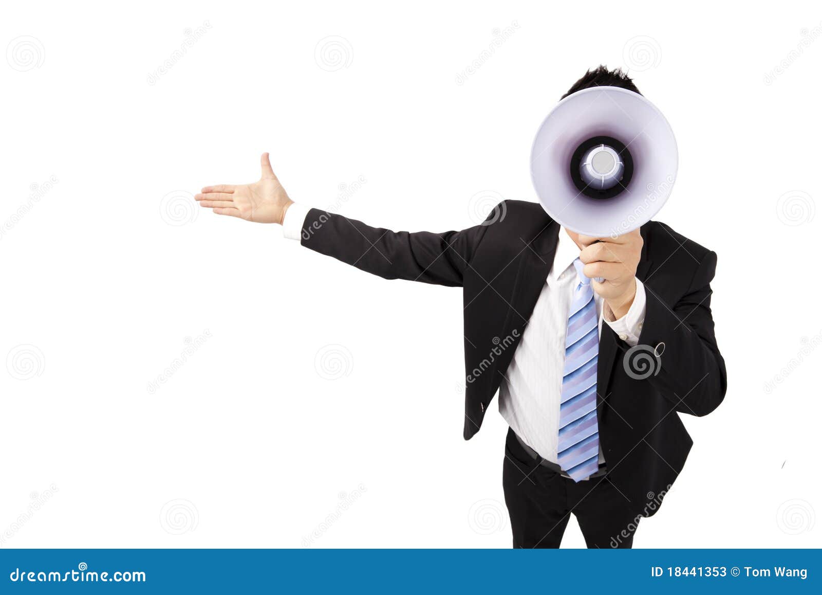 Businessman Making Announcement Stock Image - Image of power, business ...