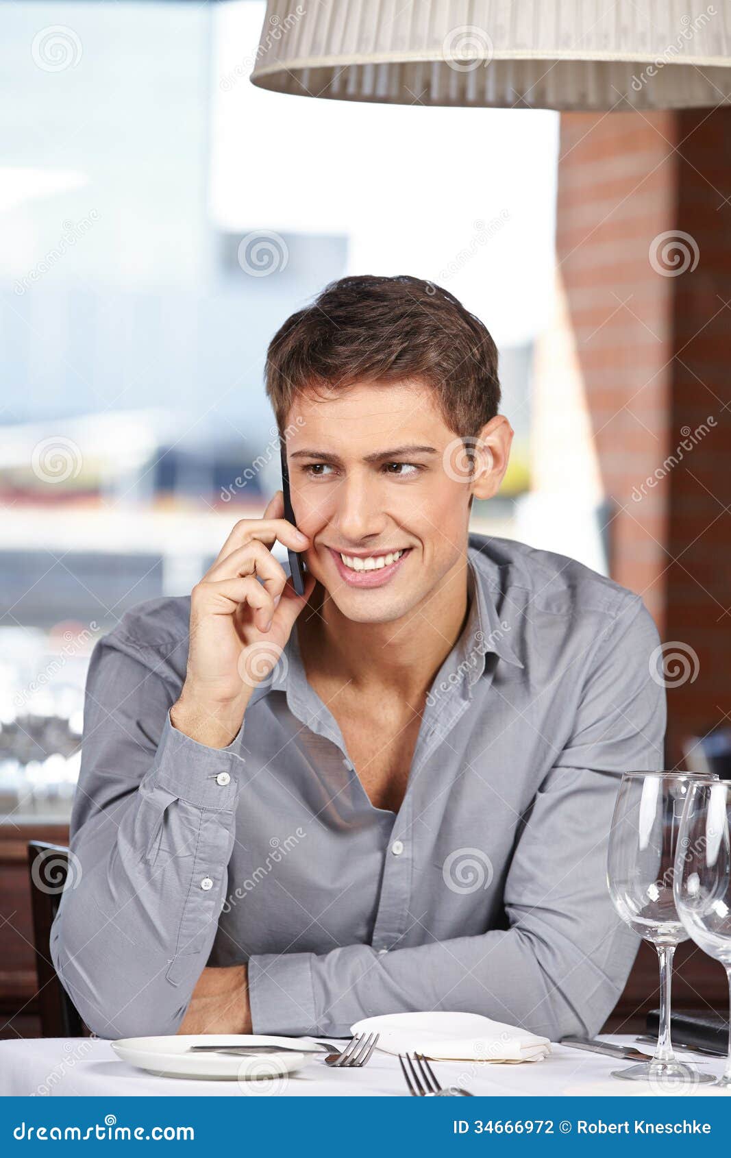 Businessman making call stock photo. Image of coffee - 34666972