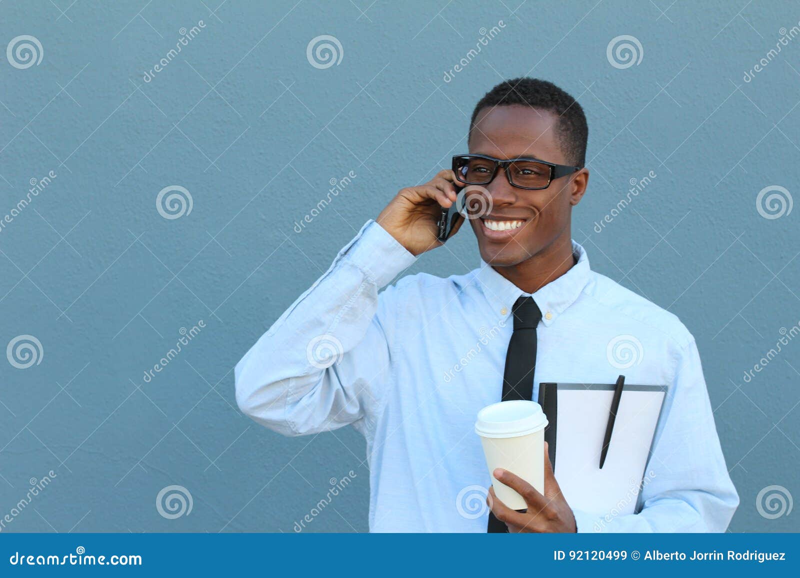 Businessman Making a Call Outside Stock Image - Image of person ...