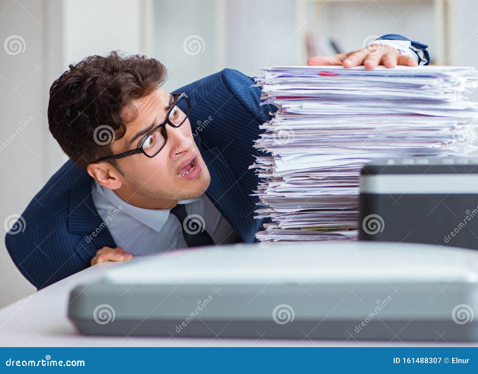 The Businessman Making Copies in Copying Machine Stock Image - Image of ...