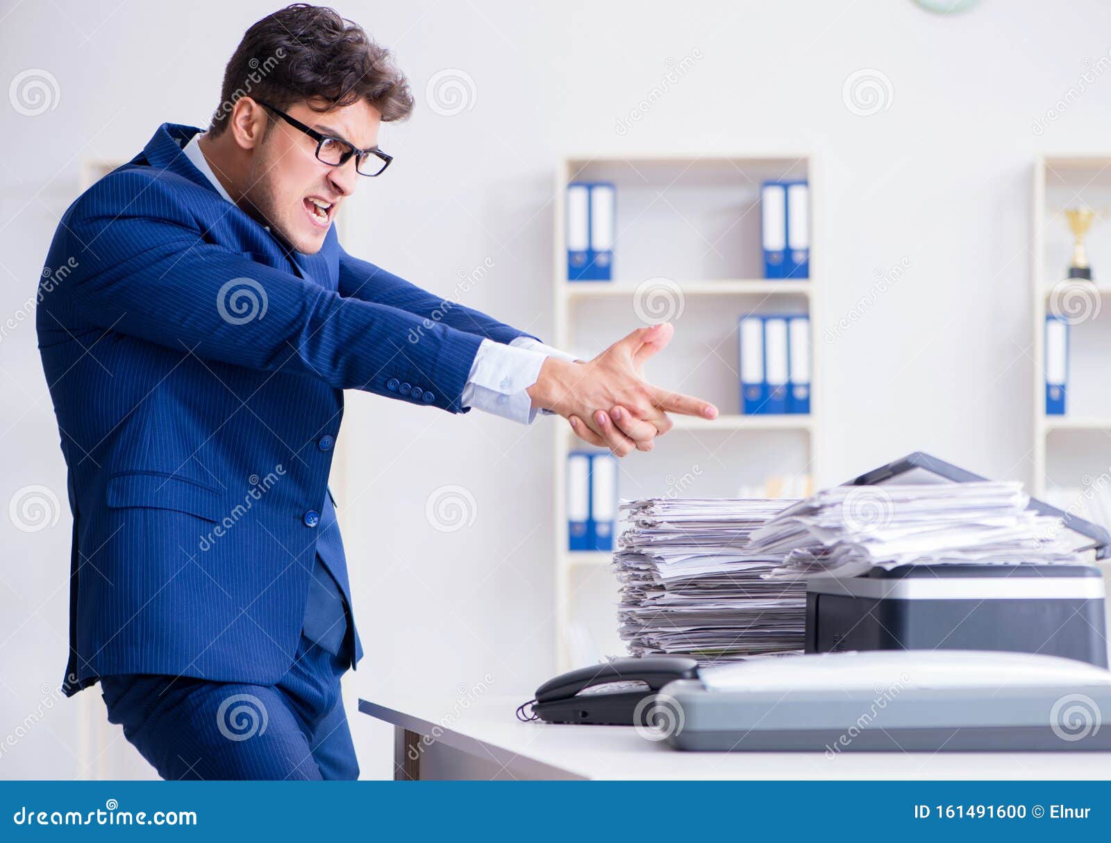 The Businessman Making Copies in Copying Machine Stock Photo - Image of ...