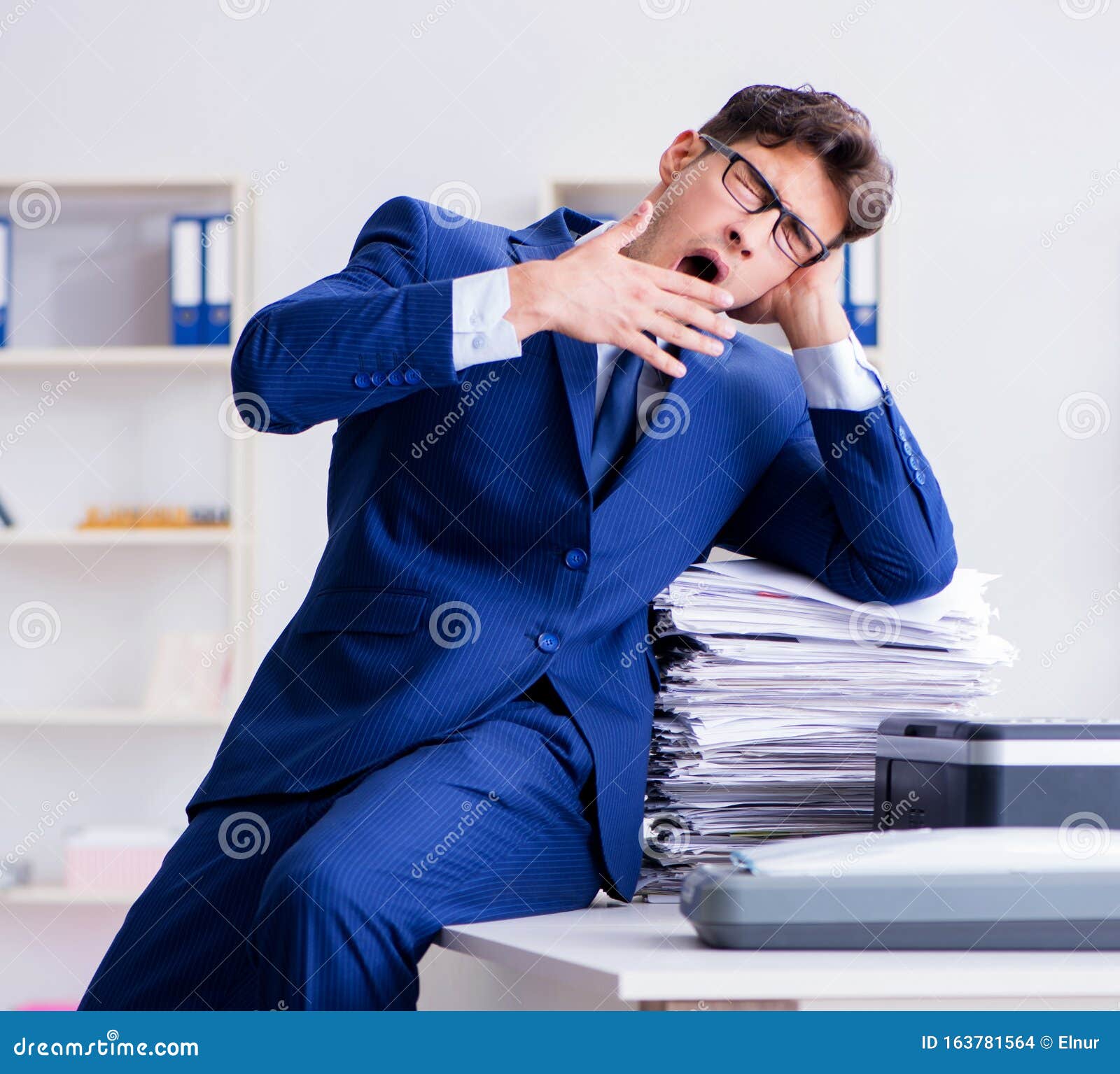 The Businessman Making Copies in Copying Machine Stock Photo - Image of ...