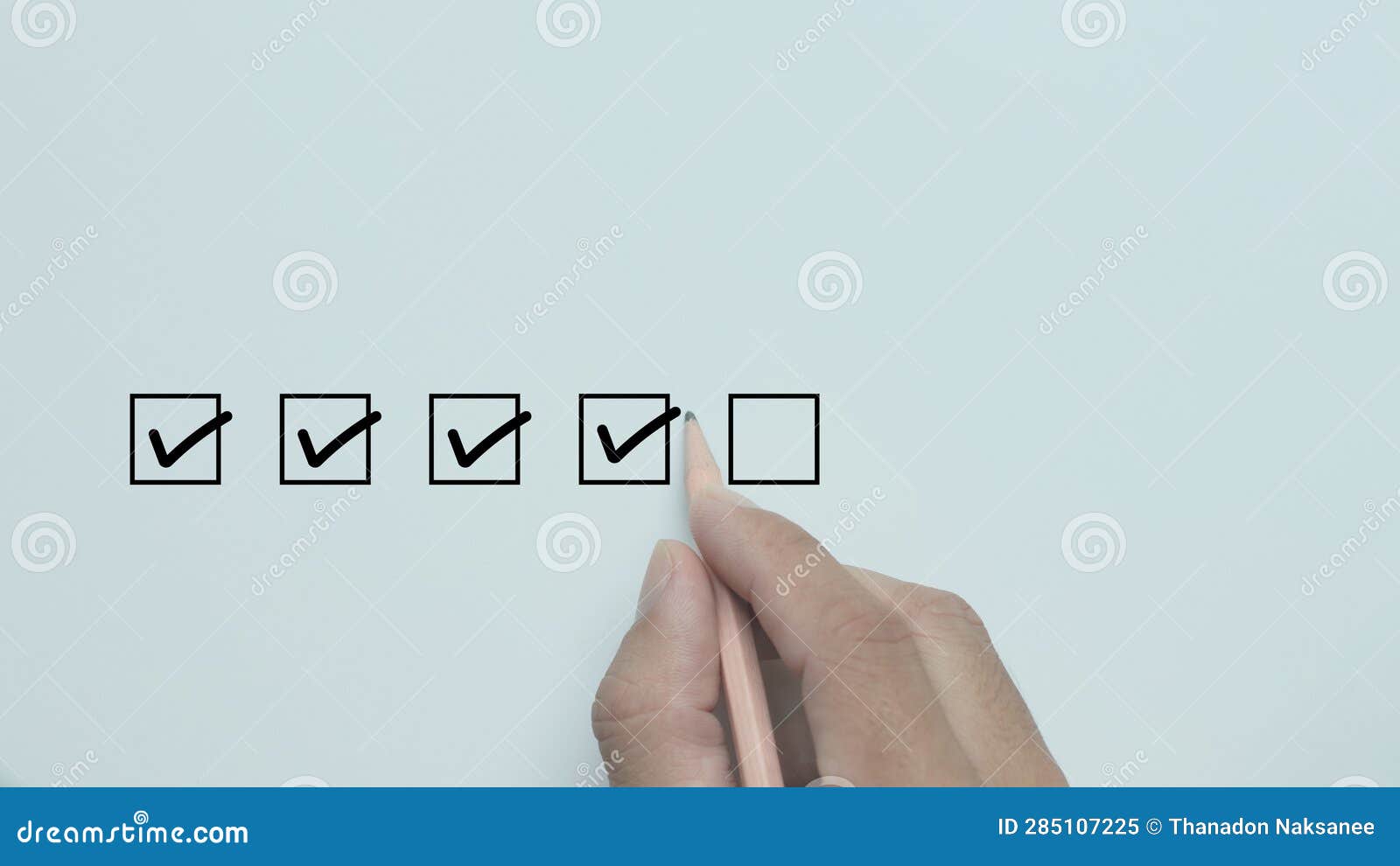 Businessman Making Correct Mark in Check Box for Document Quality ...