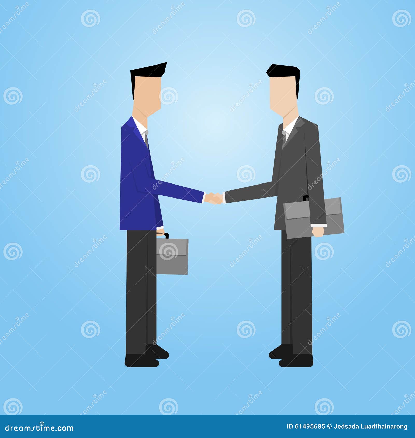 Businessman Making Handshake Cooperation Stock Vector - Illustration of ...