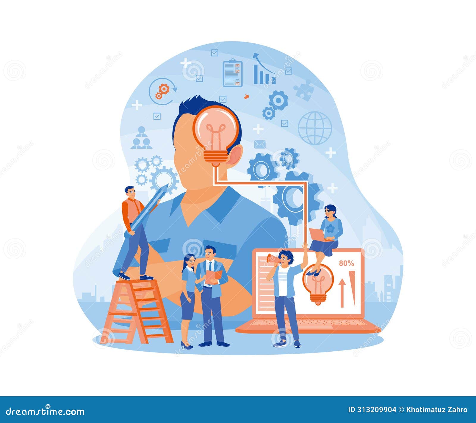 Businessman Making a List of Creative Ideas. Complete Tasks on Time ...