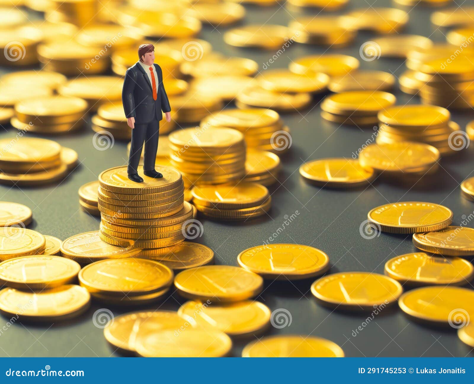 Businessman making money stock illustration. Illustration of conceptual ...