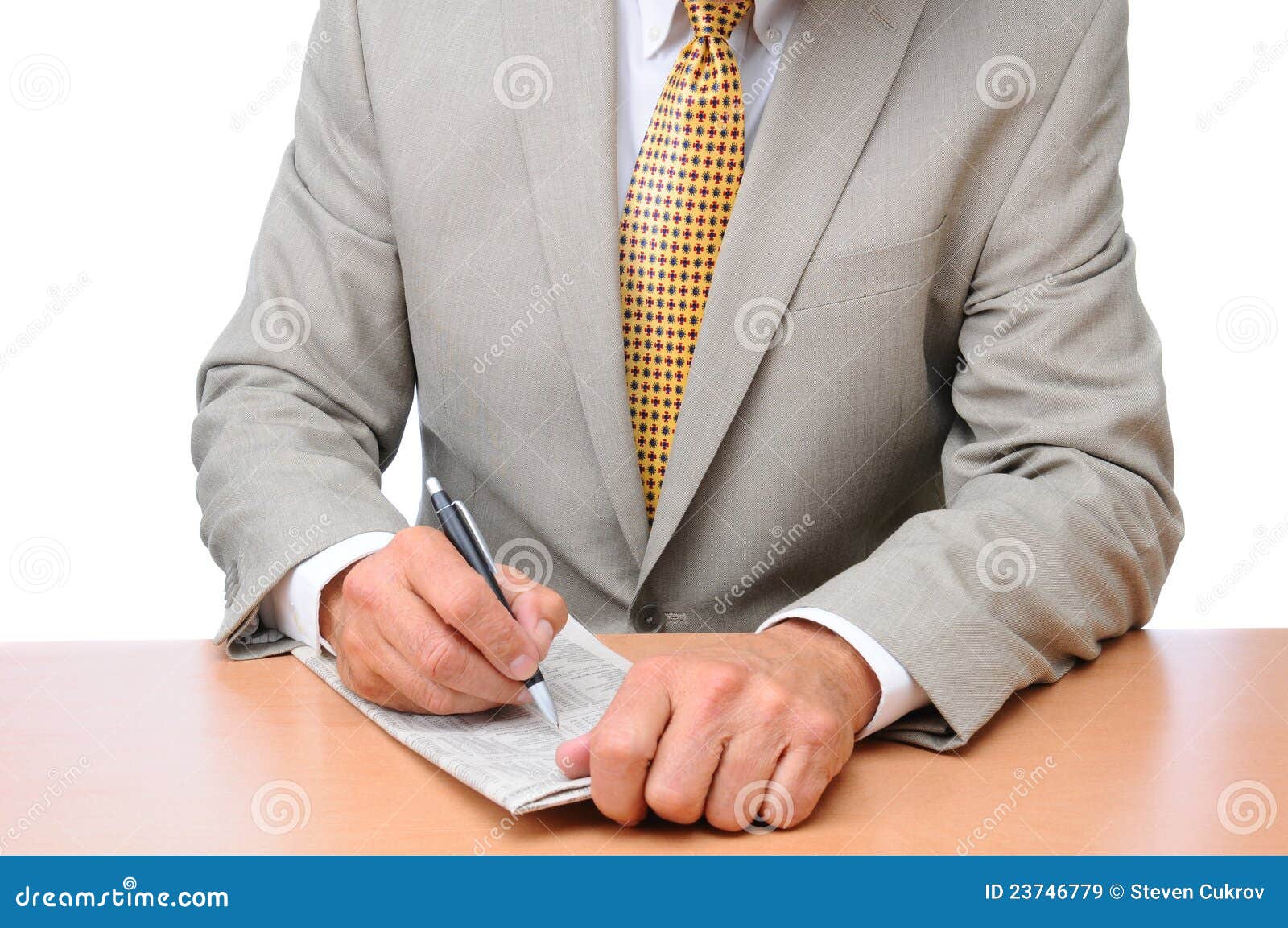 Businessman Making Notes on Newspaper Stock Image - Image of necktie ... Businessman Making Notes on Newspaper Stock Image - Image of necktie ...