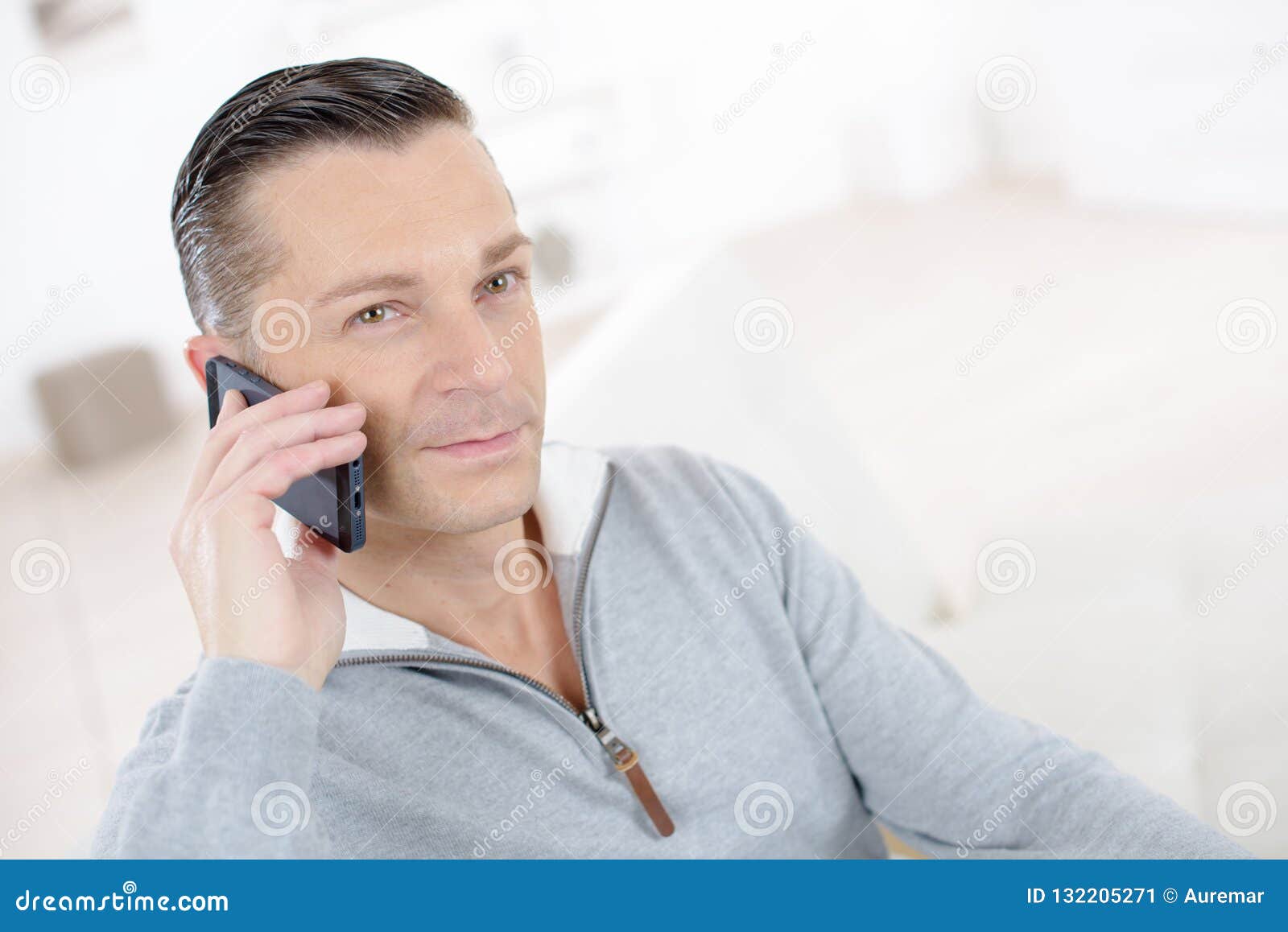 Businessman Making Phone Call Stock Image - Image of sunny, call: 132205271
